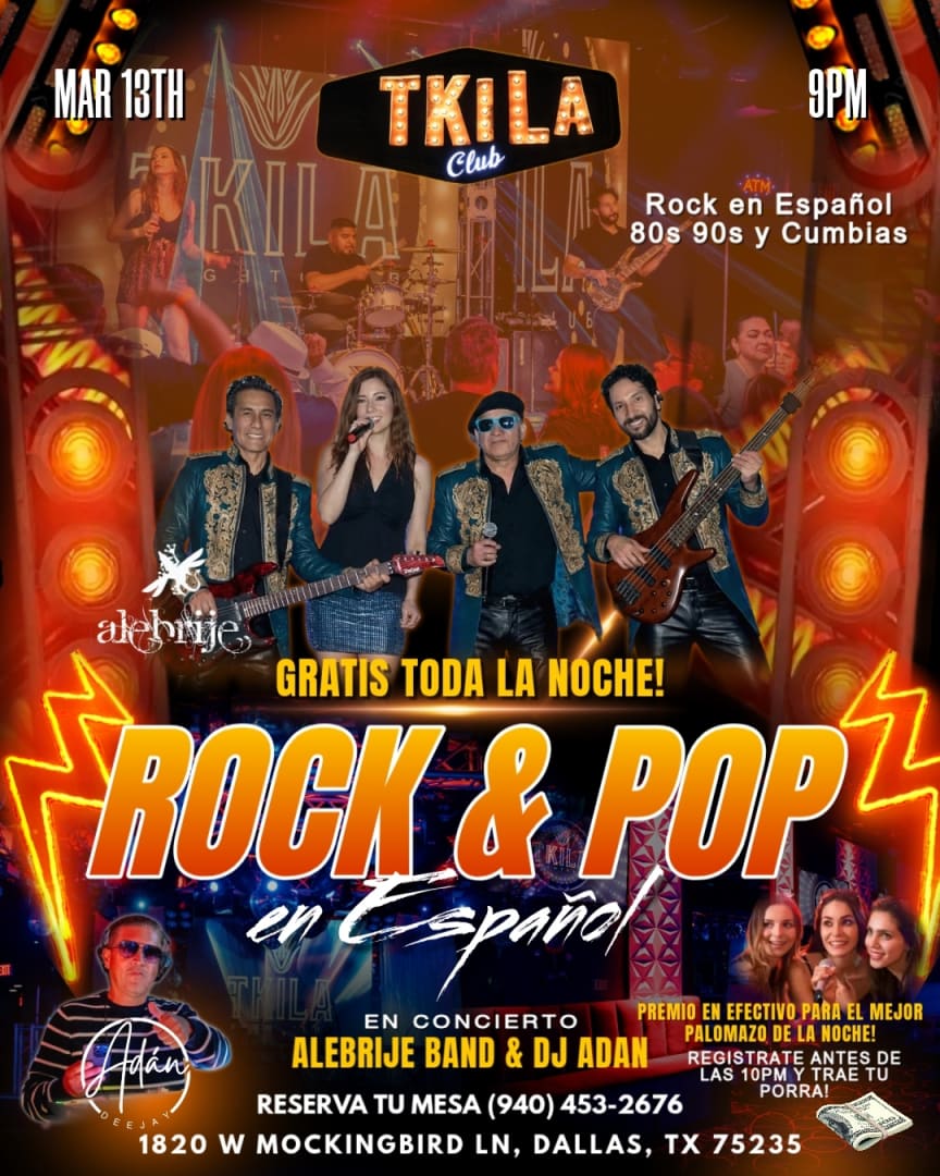 🎤🔥 ROCK Y POP EN ESPAÑOL – MÚSICA EN VIVO 🔥🎤 Viernes, Marzo 13th ...