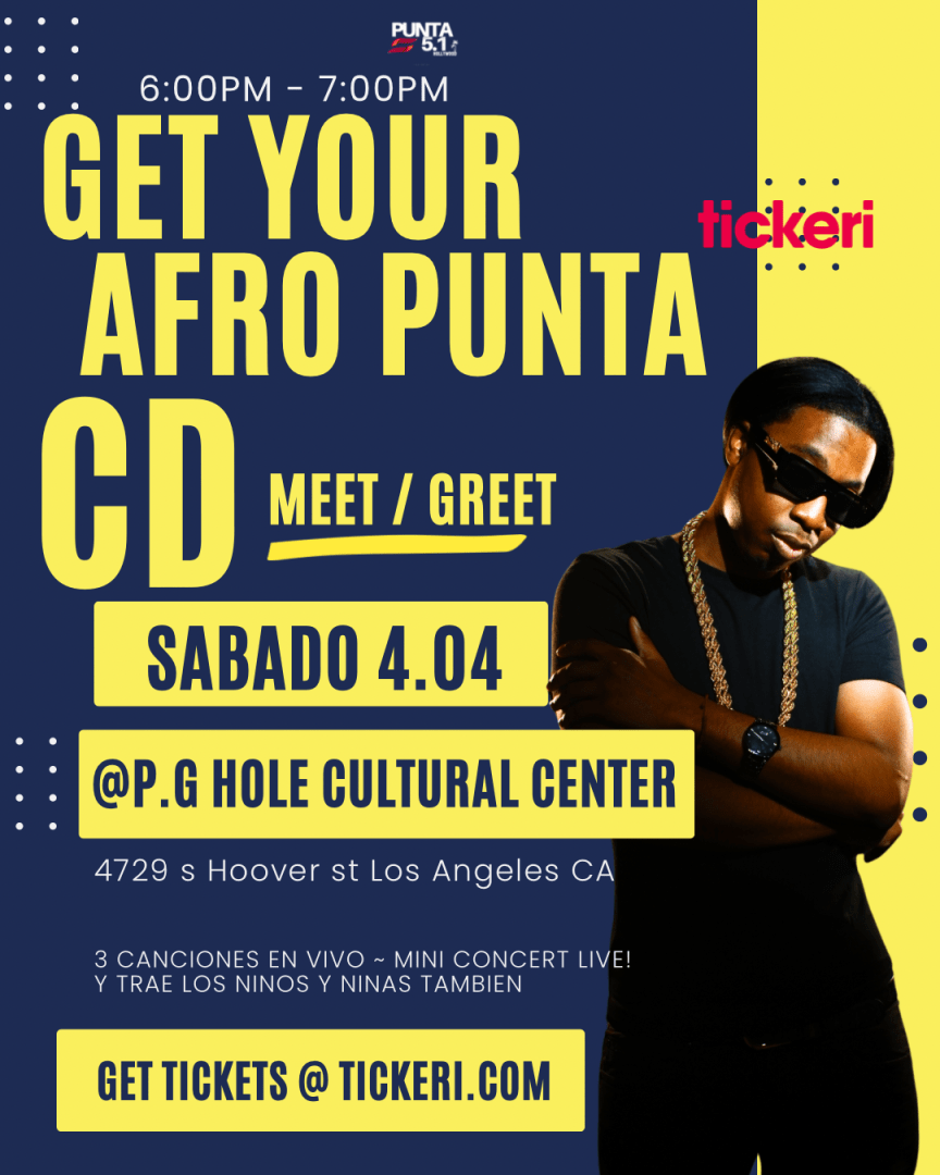 Get your Afro Punta CD (Meet & Greet) Los Angeles CA in Los Angeles ...