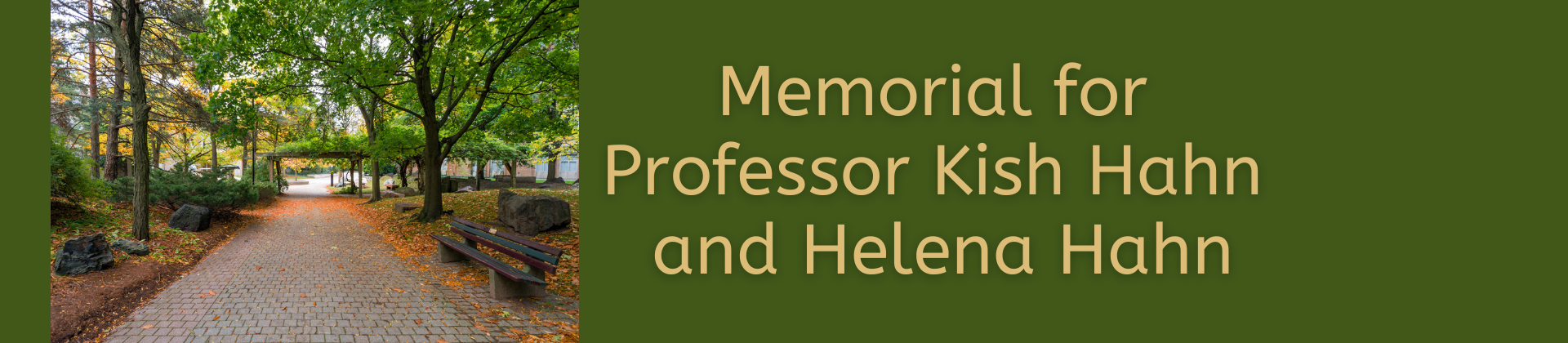 Remembering Kish and Helena Hahn - Event Page