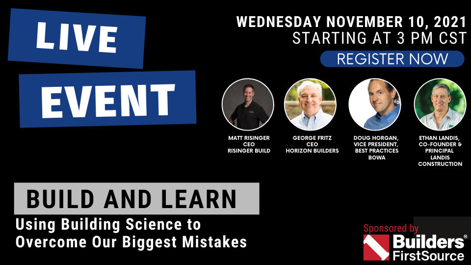 Build and Learn: Using Building Science to Overcome Our Biggest