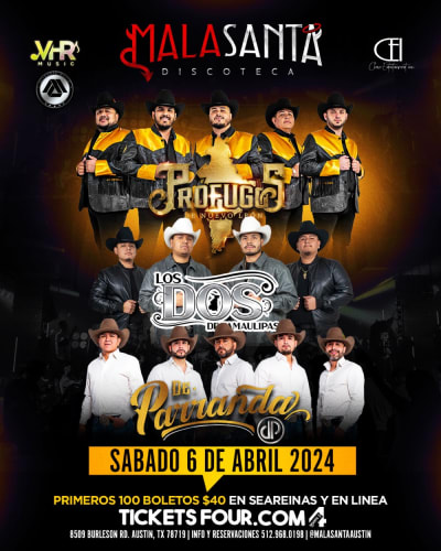 De Parranda y Profugos de Nuevo Leon at Mala Santa Discoteca, Austin ...