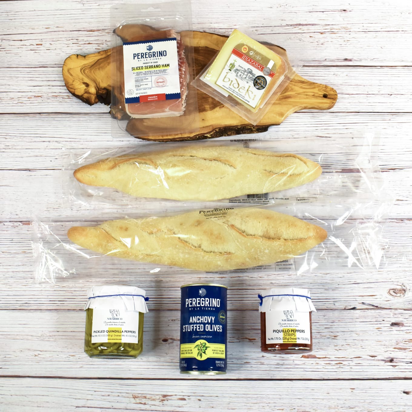 Shop Charcuterie Board Sampler with Olive Wood Board Online | La Tienda