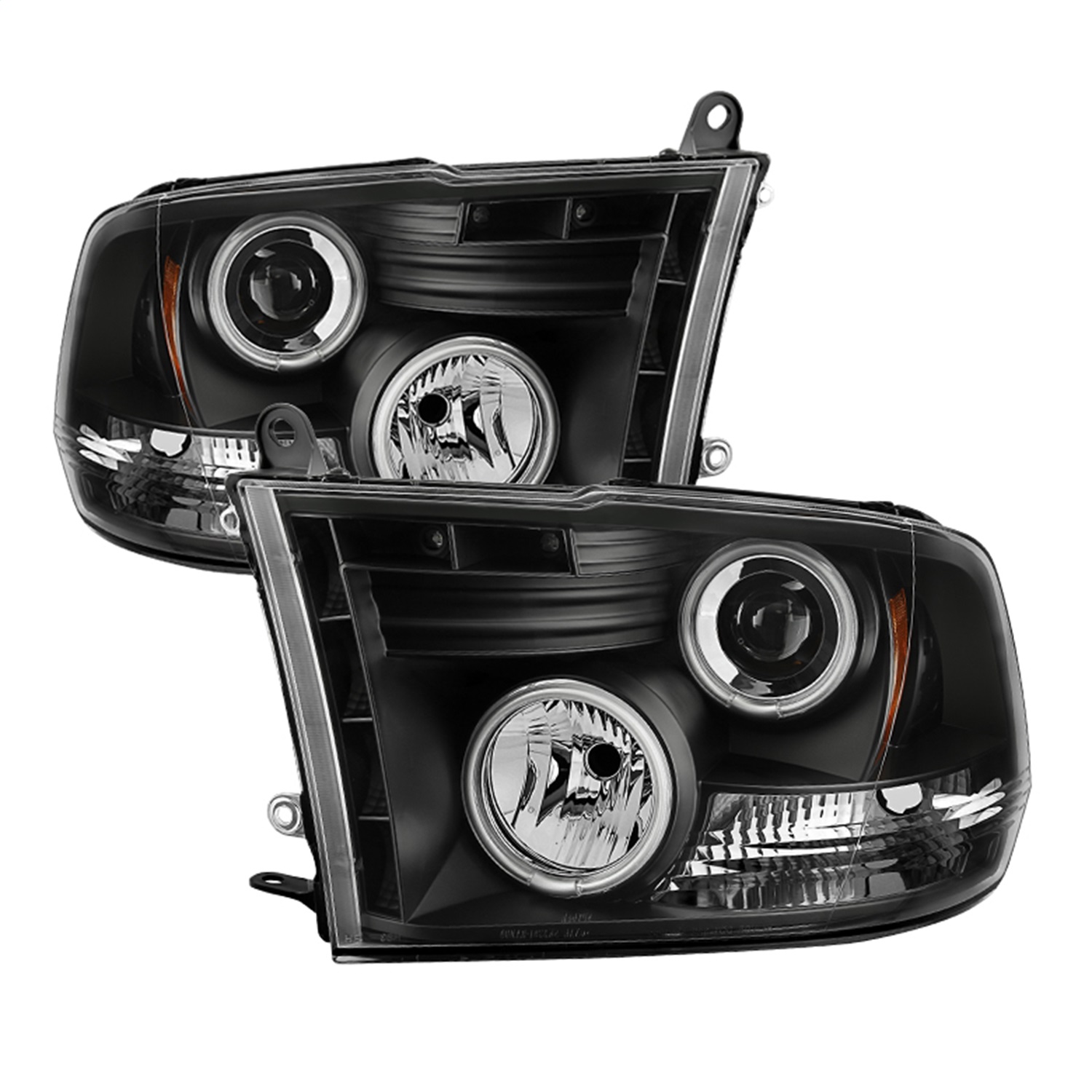 Spyder Auto Projector Headlights - Halogen - CCFL Halo - LED - Black ...
