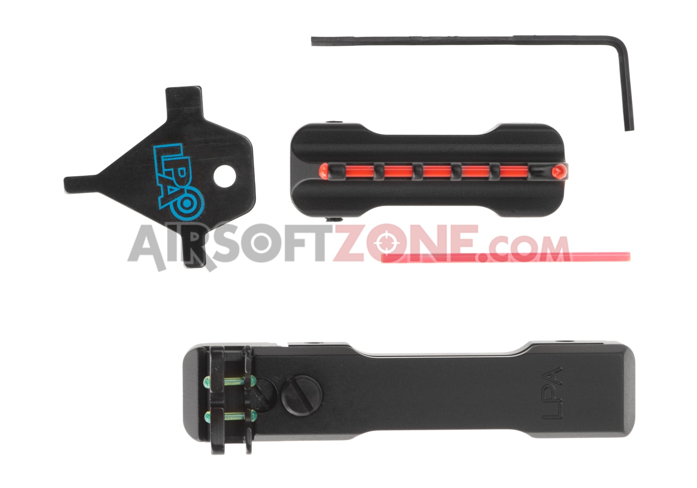 LPA Adjustable Fiber Optic Sights Set for 6-8mm Shotgun Ribs (2024 ...