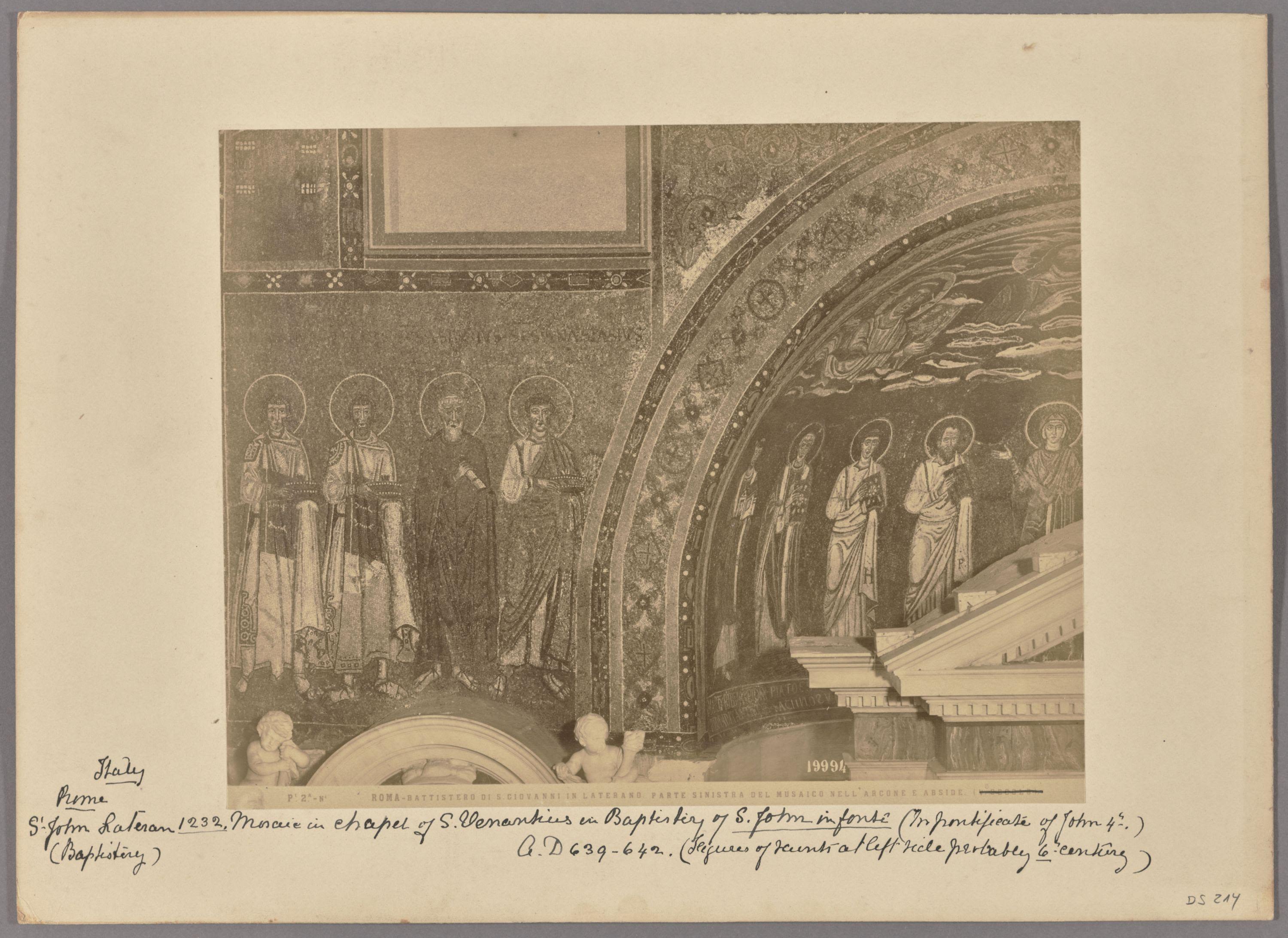 Sammlung | Christus mit Engeln und Heiligen. Linke Hälfte des Mosaiks ...