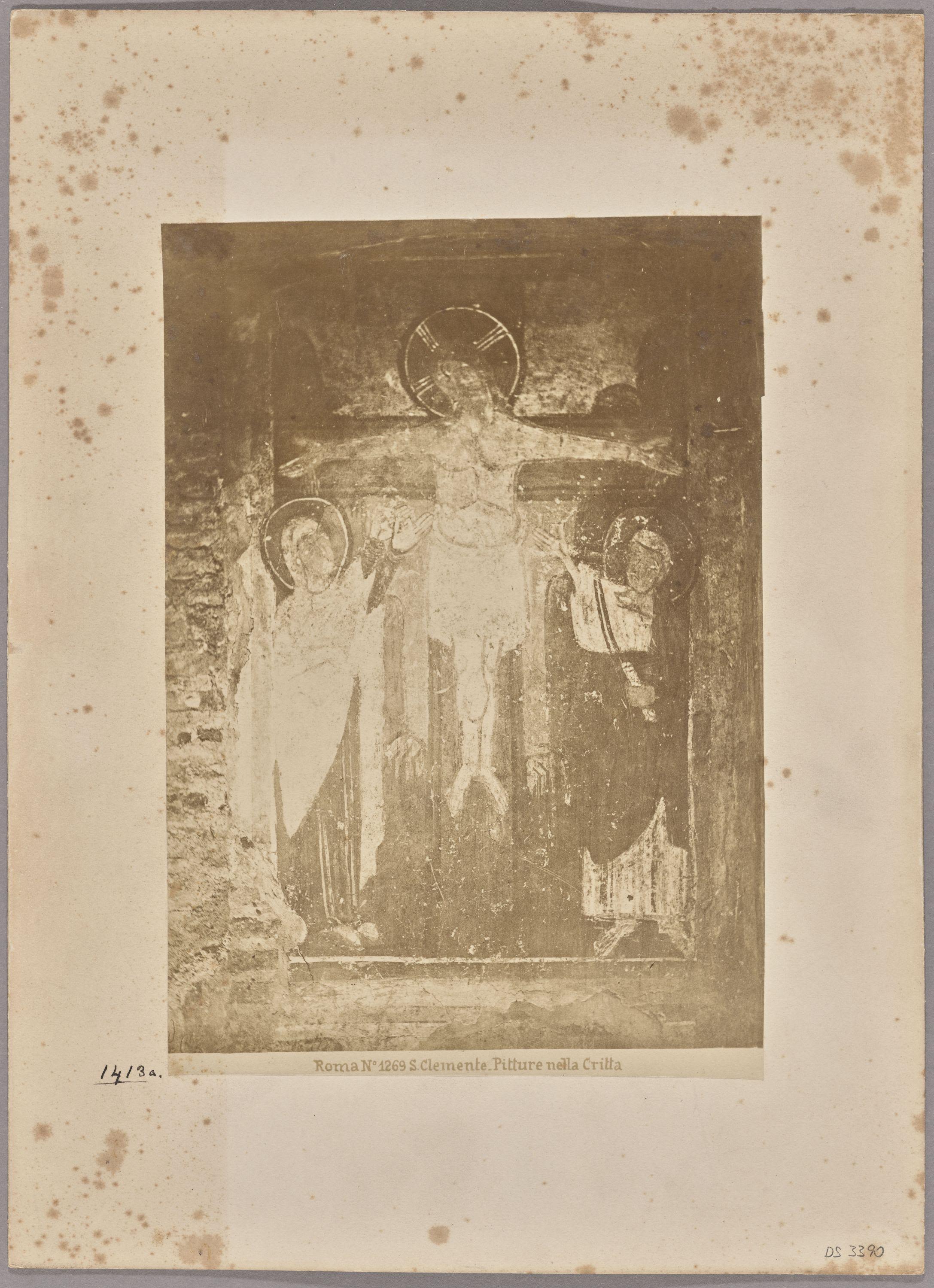 Sammlung | Kreuzigung Christi. Fresko in der Krypta von San Clemente in Rom