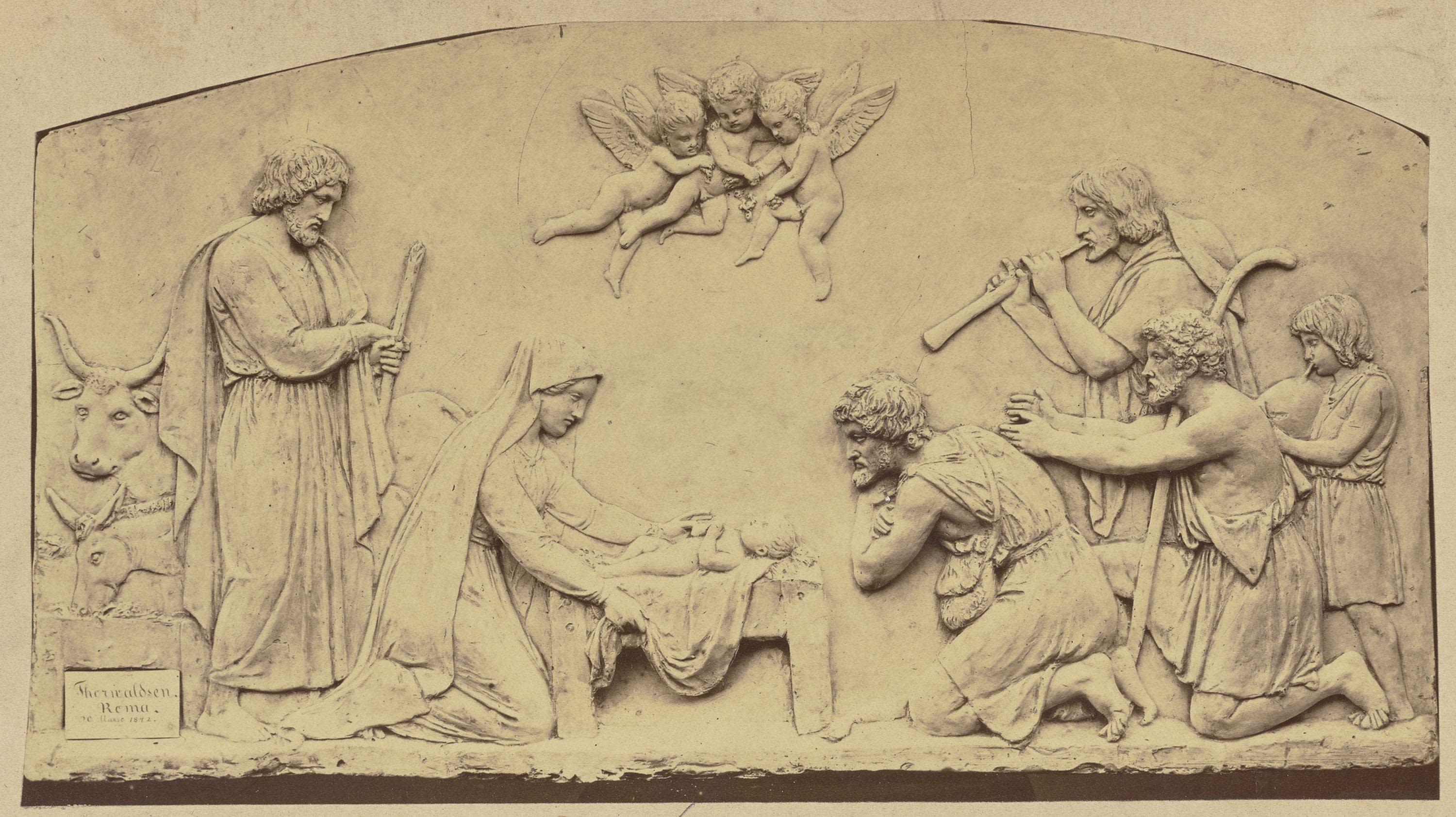 Sammlung | Anbetung der Hirten. Relief von Bertel Thorvaldsen, 1842