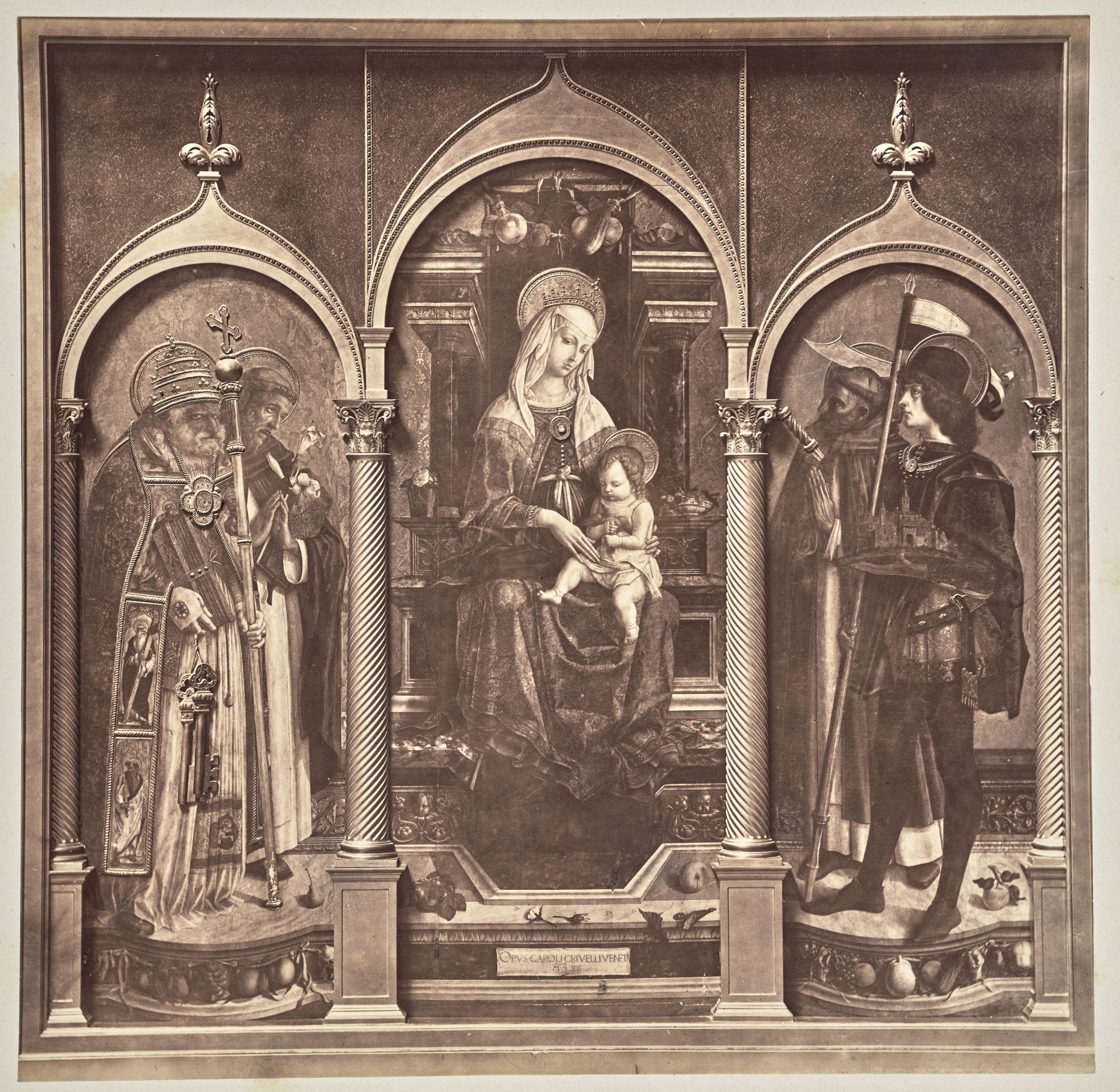 Sammlung | Madonna mit Heiligen (Polittico di Camerino). Gemälde von Carlo Crivelli in der ...