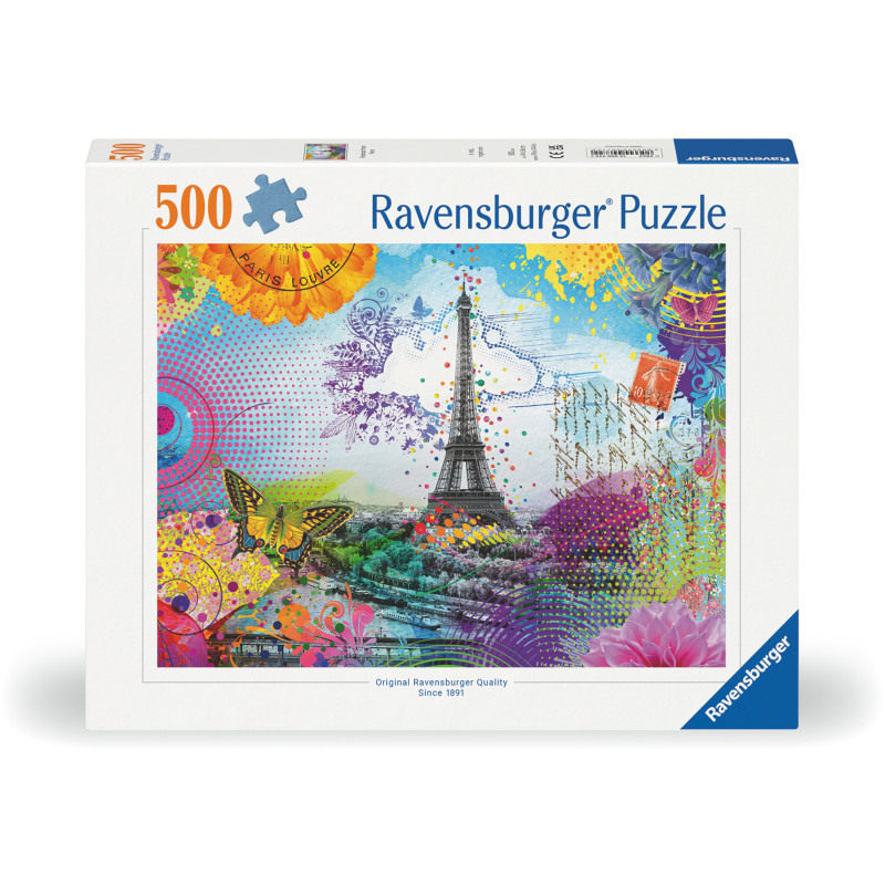 Palapeli Ravensburger 500 palaa Postcard from Paris | tokmanni.fi