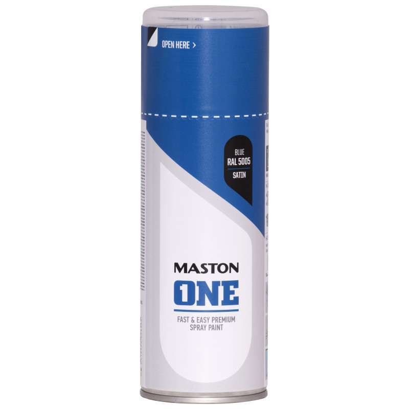 Spraymaali 400 ml ONE Satiini Sininen RAL5005 | tokmanni.fi