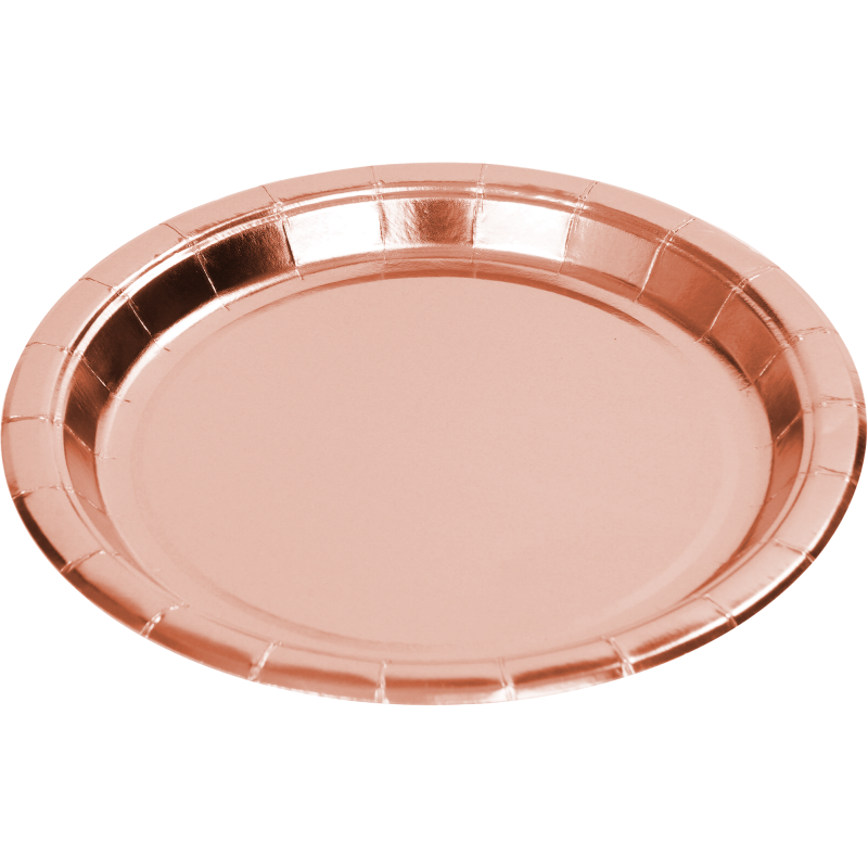 Pahvilautanen Let's Party 8 kpl 18 cm ruusukulta | tokmanni.fi