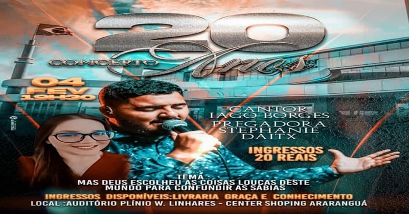 Concerto 20 Anos de Carreira /Show Nacional Klev - Topedindo Ingressos