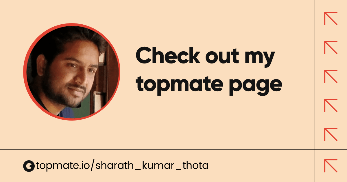 Sharath Kumar Thota - Book a call on Topmate