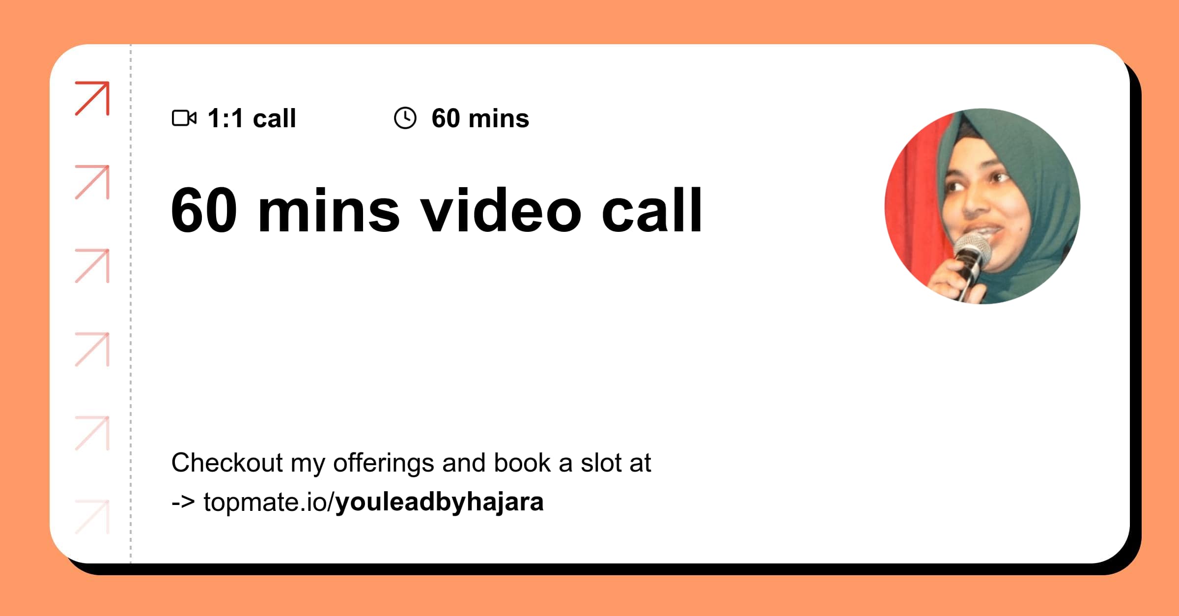 90 mins video call with Hajara Chettali