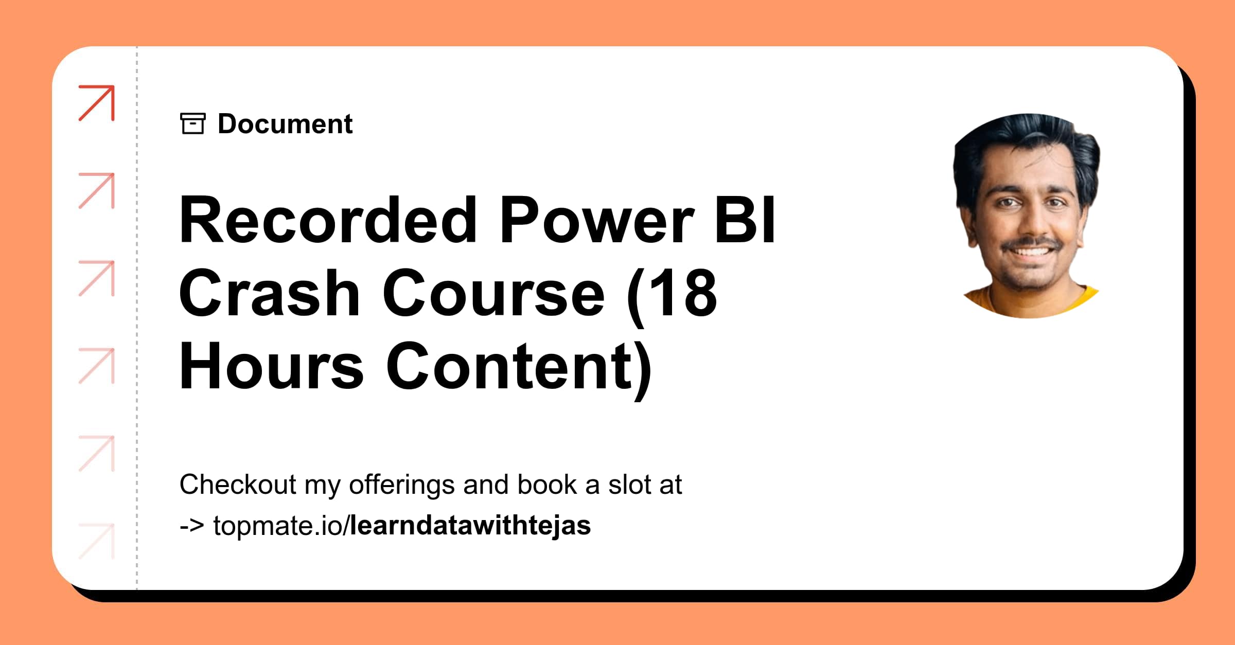 Recorded Power BI Crash Course (18 Hours Content) with Tejas Rane