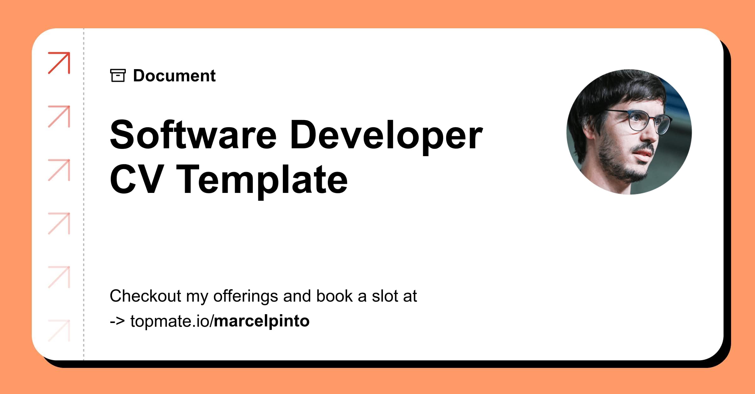 Software Developer CV Template with Marcel Pintó Biescas
