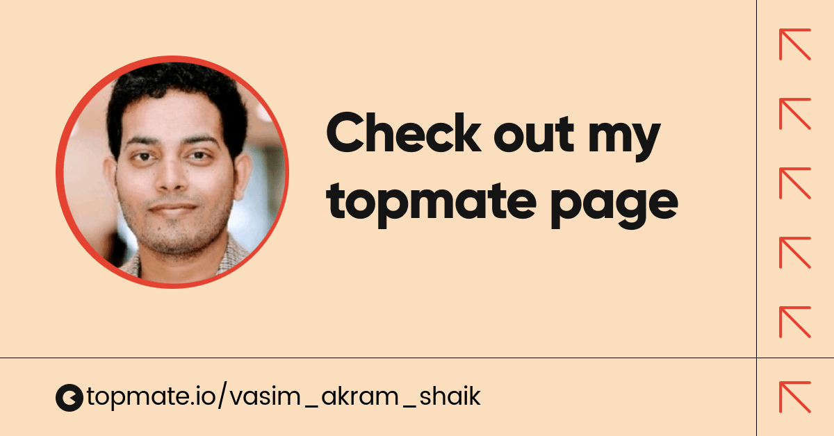 Vasim Akram Shaik - Book a call on Topmate