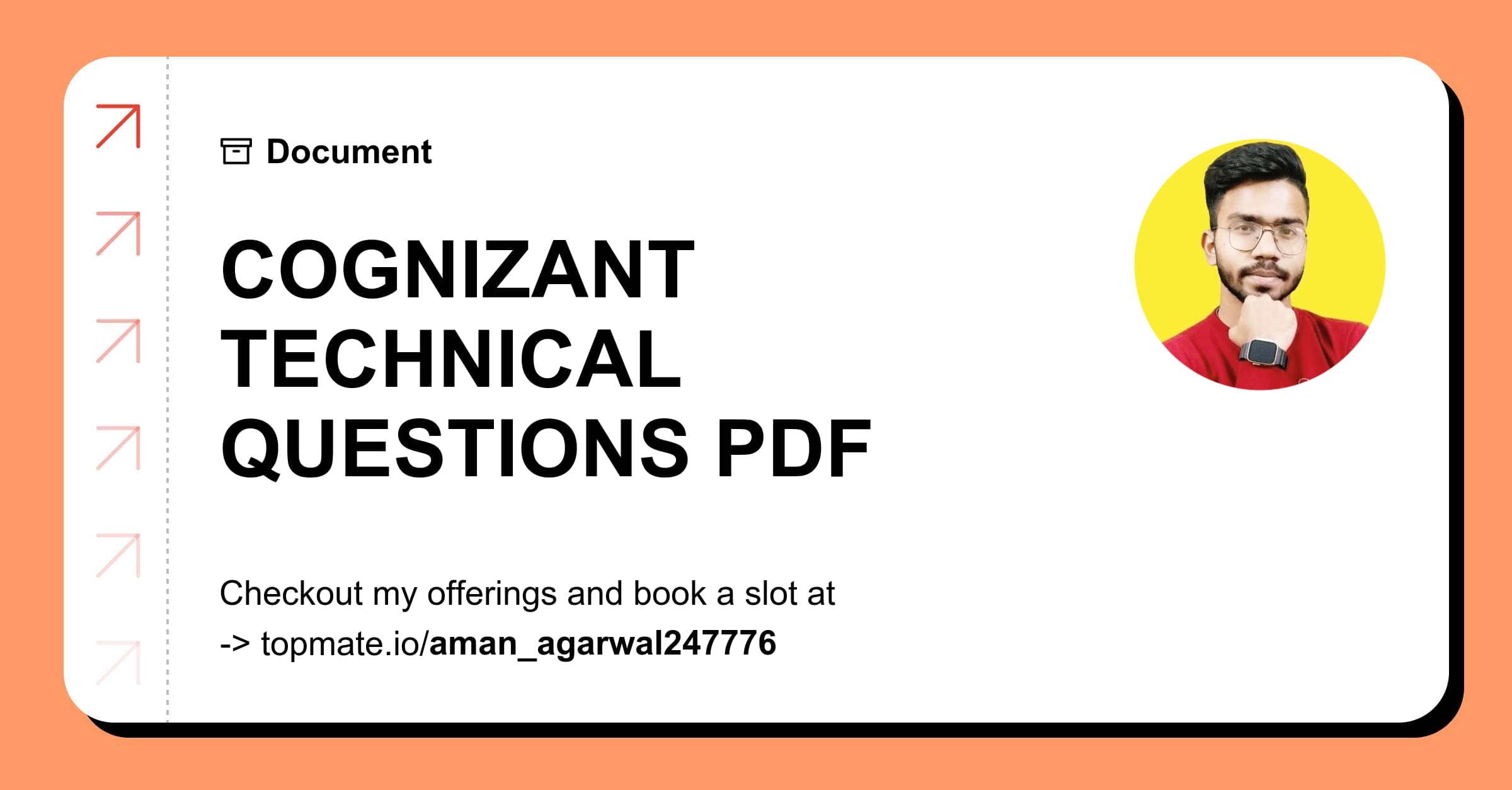 COGNIZANT TECHNICAL QUESTIONS PDF with Aman Agarwal