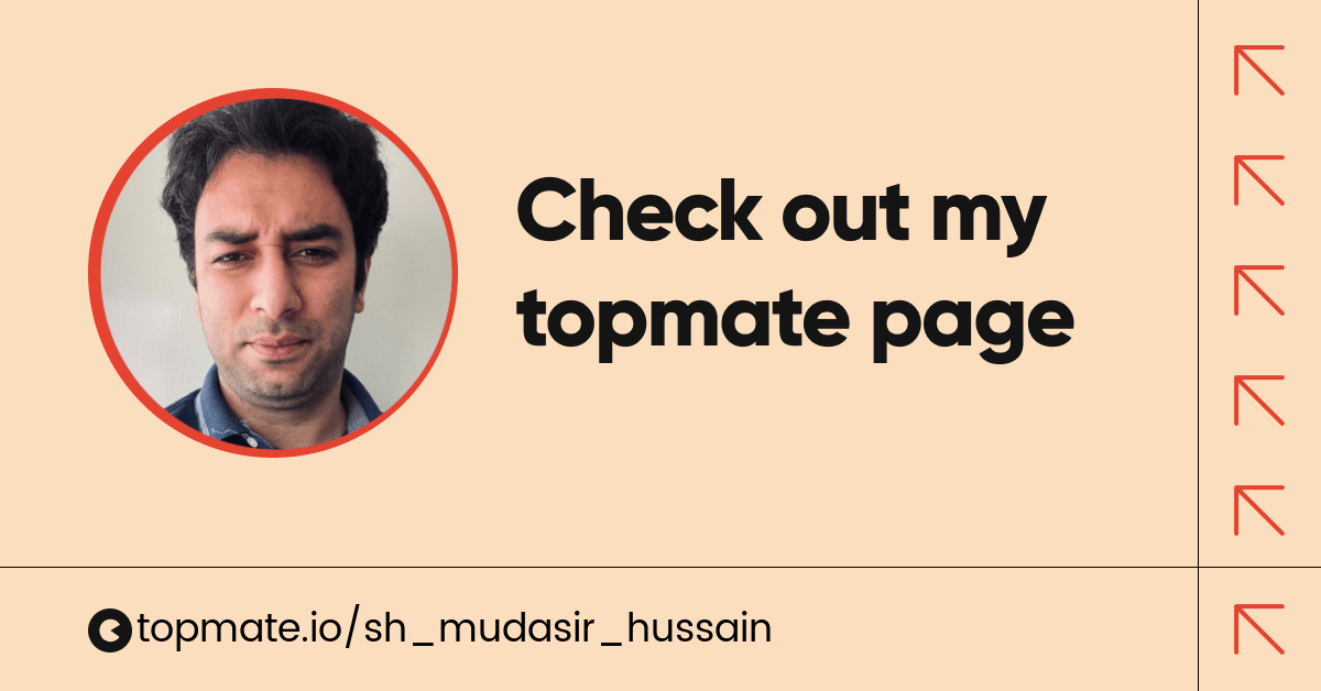 Mudasir Hussain - Book a call on Topmate