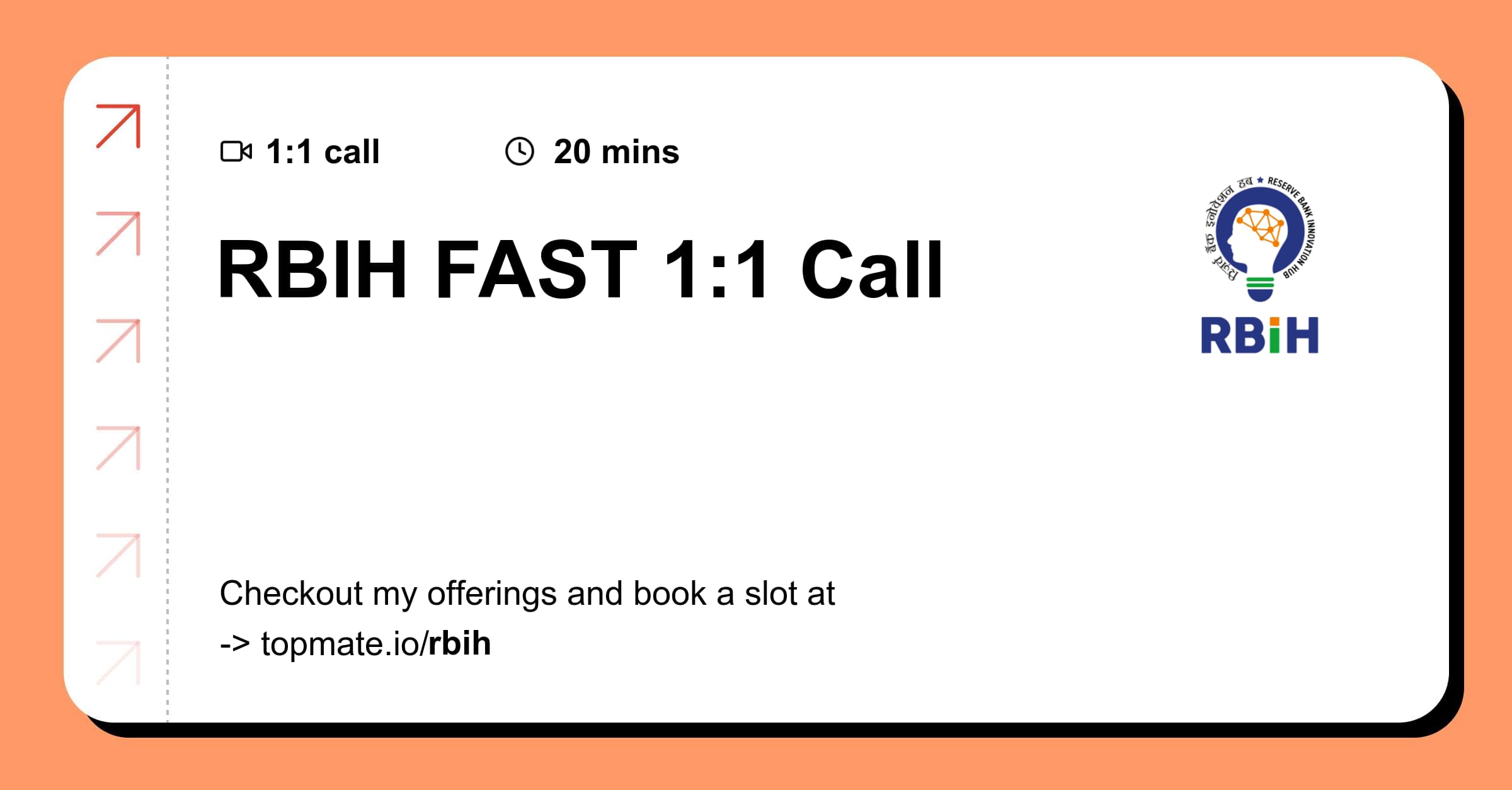 RBIH FAST 1:1 Call with Reserve Bank Innovation Hub