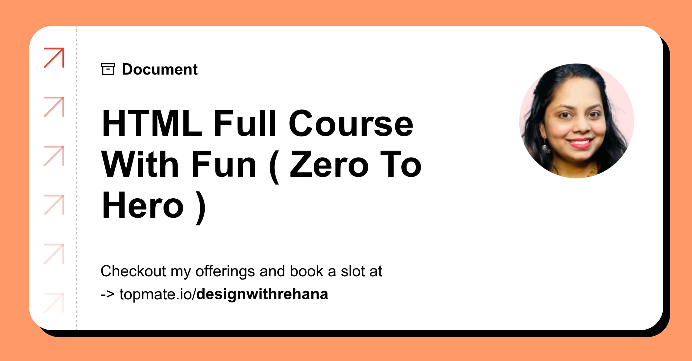 HTML Full Course With Fun ( Zero To Hero ) with DesignWithRehana