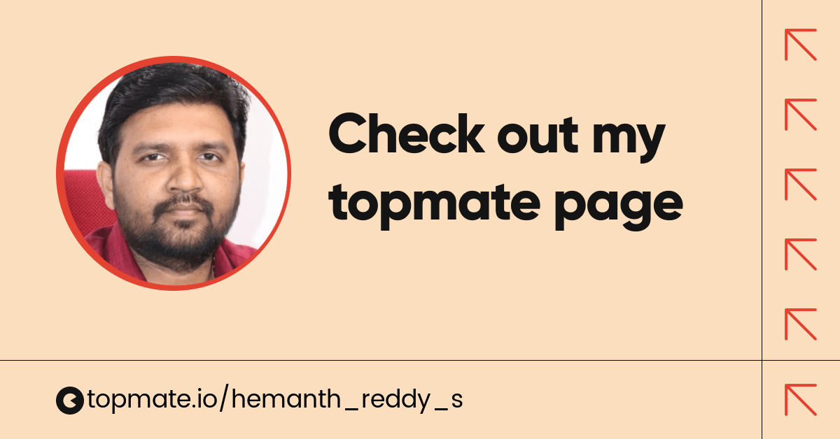Hemanth Reddy S - Book a call on Topmate