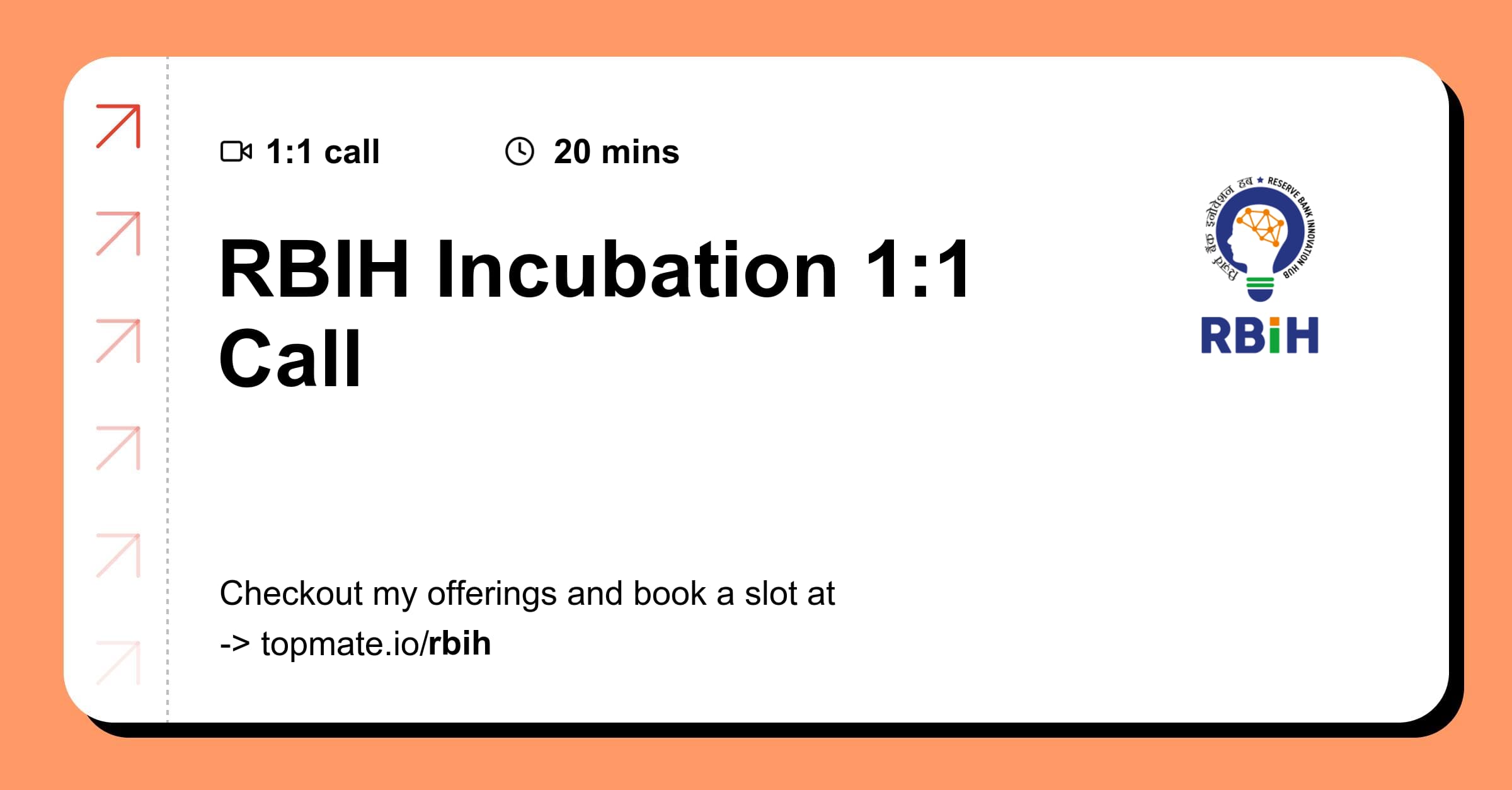 RBIH FAST 1:1 Call with Reserve Bank Innovation Hub (RBIH)