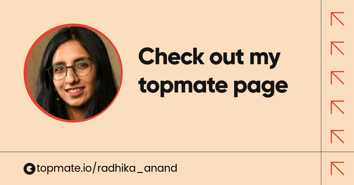 Radhika Anand - Book a call on Topmate