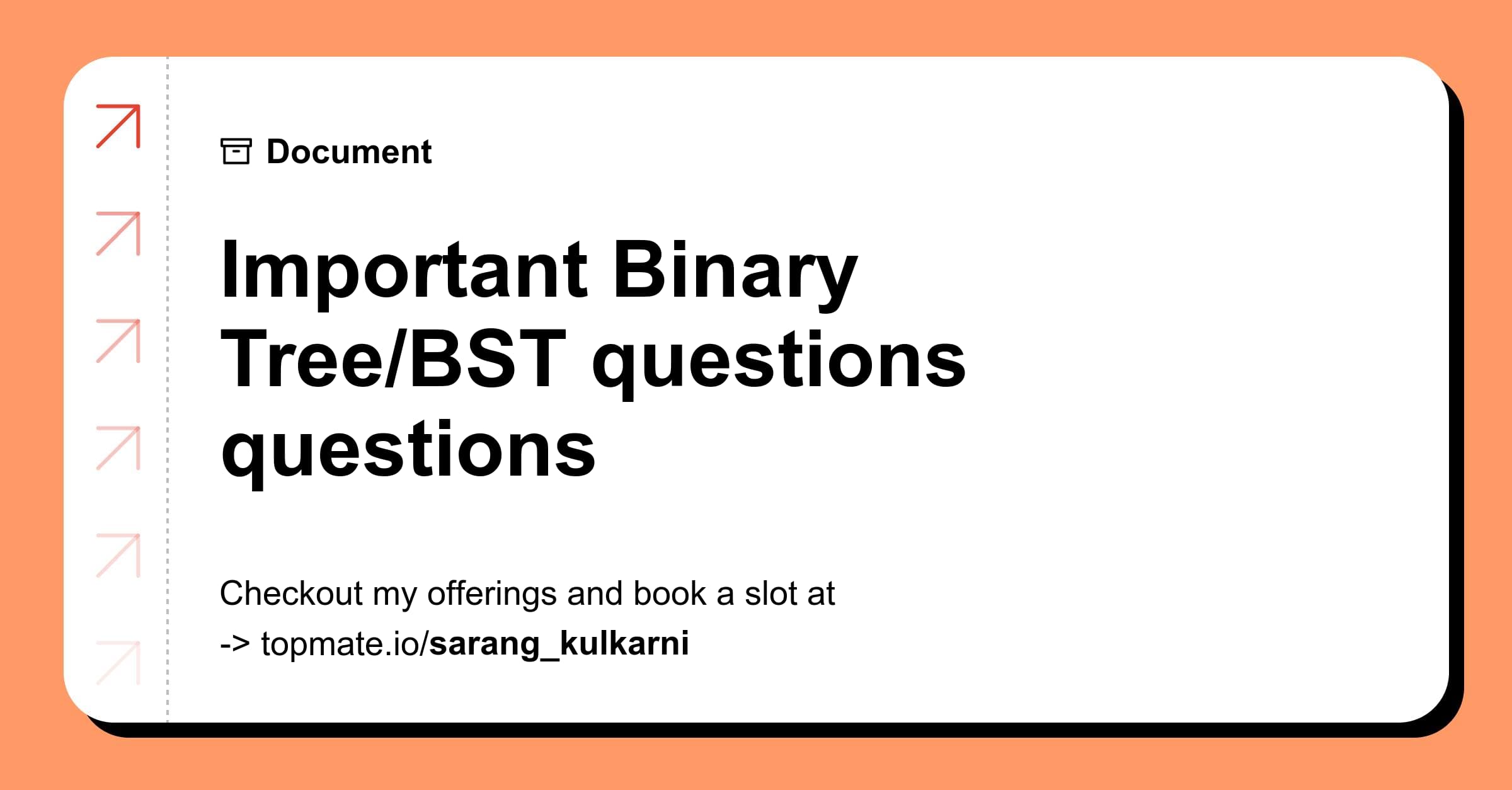 Important Binary Tree/BST questions with Sarang Kulkarni