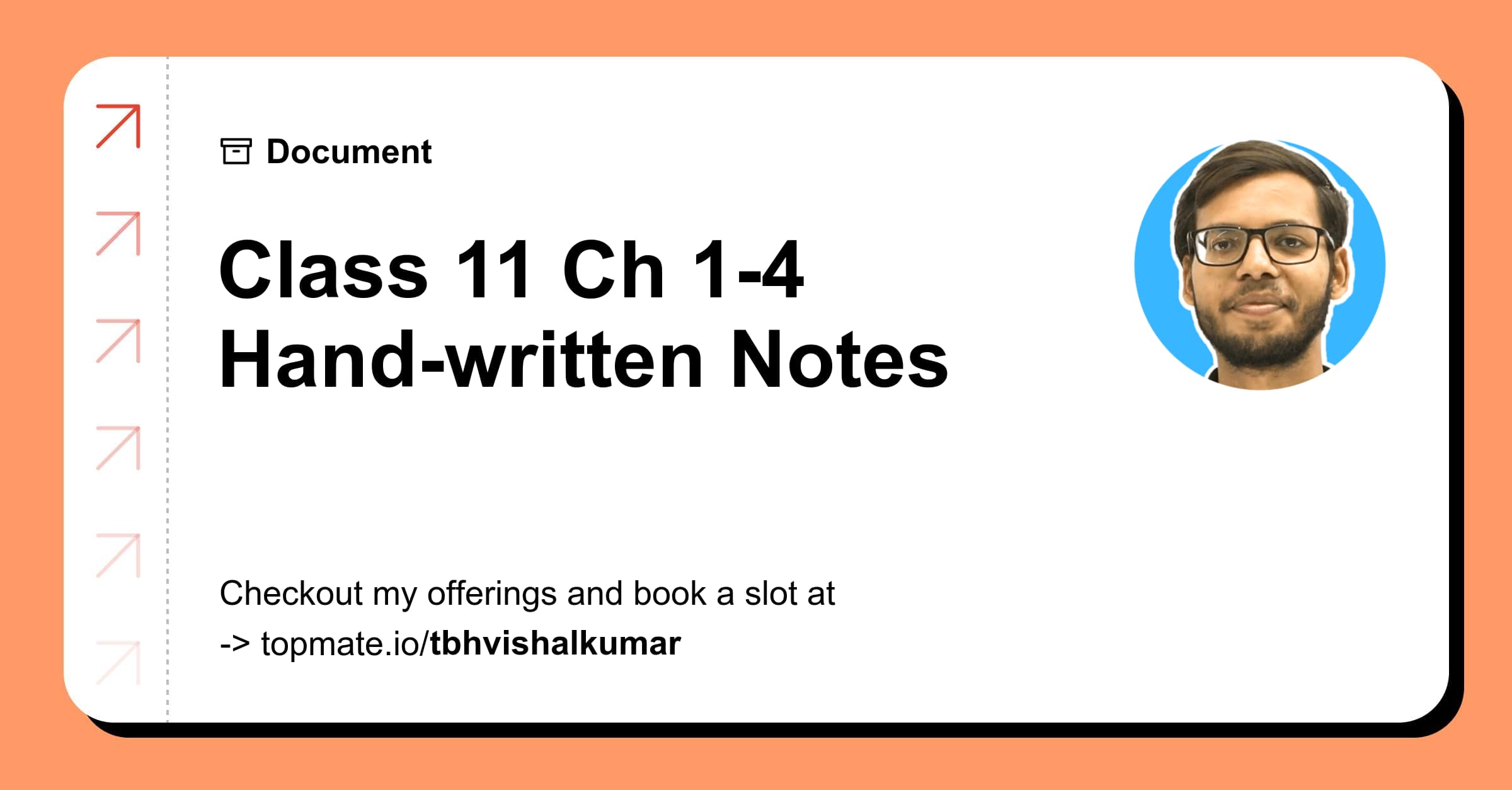 Class 11 Ch 1-4 Hand-written Notes with Vishal Kumar