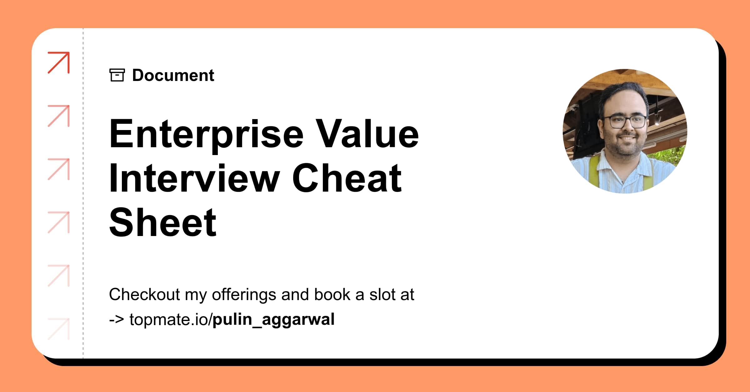 Enterprise Value Interview Cheat Sheet with PULIN AGGARWAL