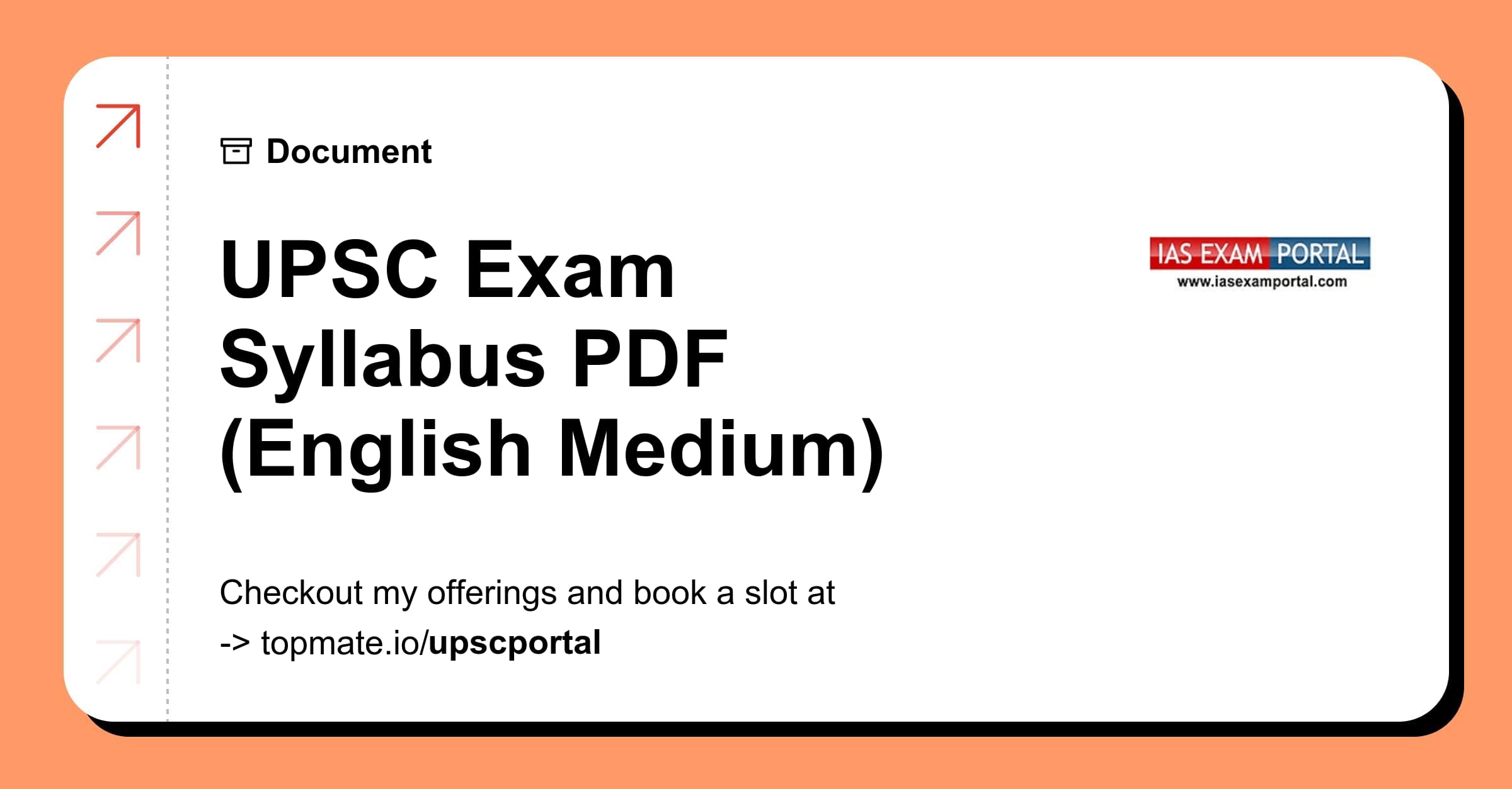 UPSC Exam Syllabus PDF (English Medium) with UPSC PORTAL