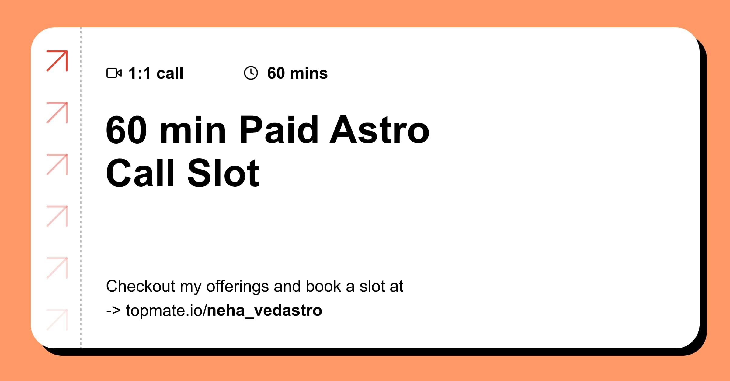 60 min Paid Astro Call Slot with Neha A