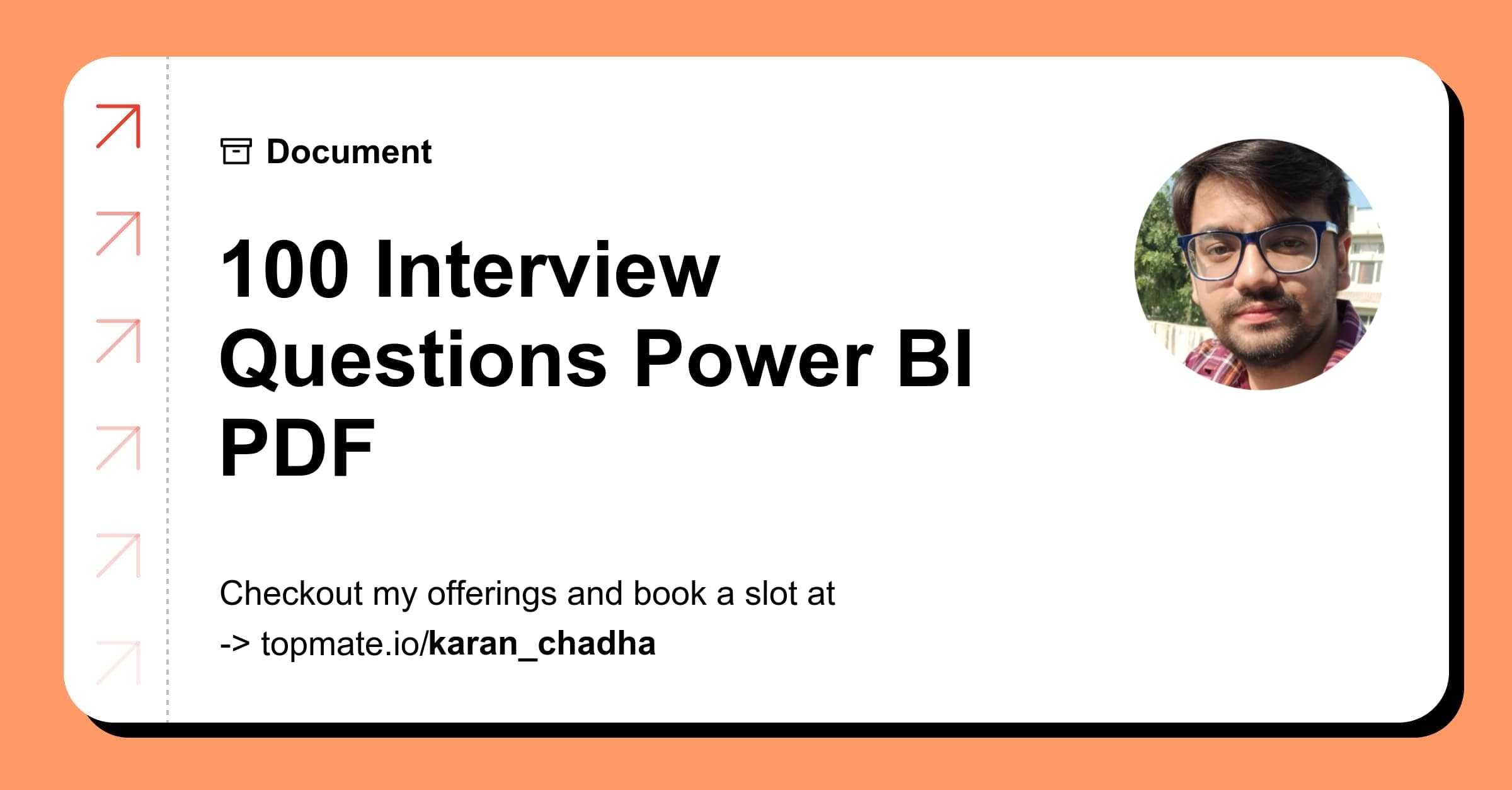 100 Interview Questions Power BI PDF with Karan Chadha