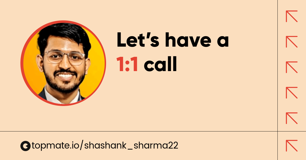 Shashank Sharma - Book a call on Topmate