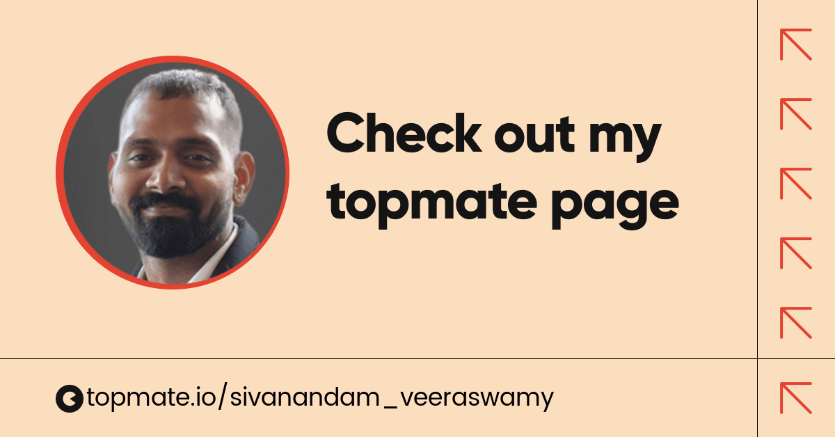 Sivanandam Veeraswamy - Book a call on Topmate