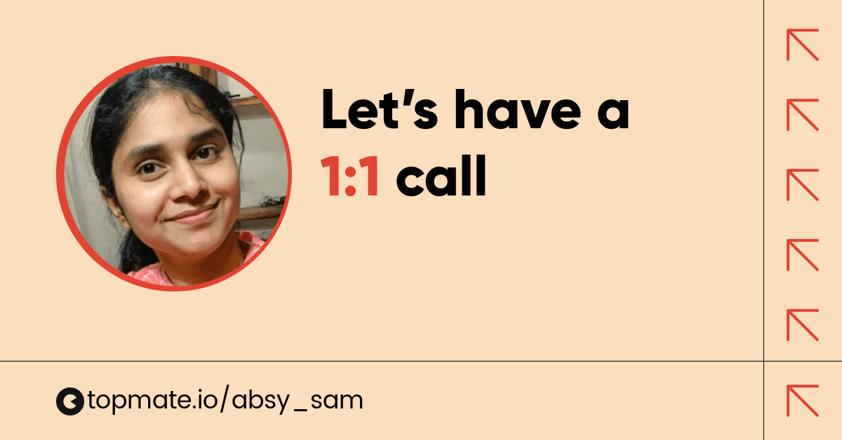 absy sam - Book a call on Topmate