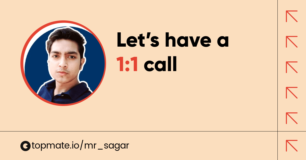 MR Sagar - Book a call on Topmate