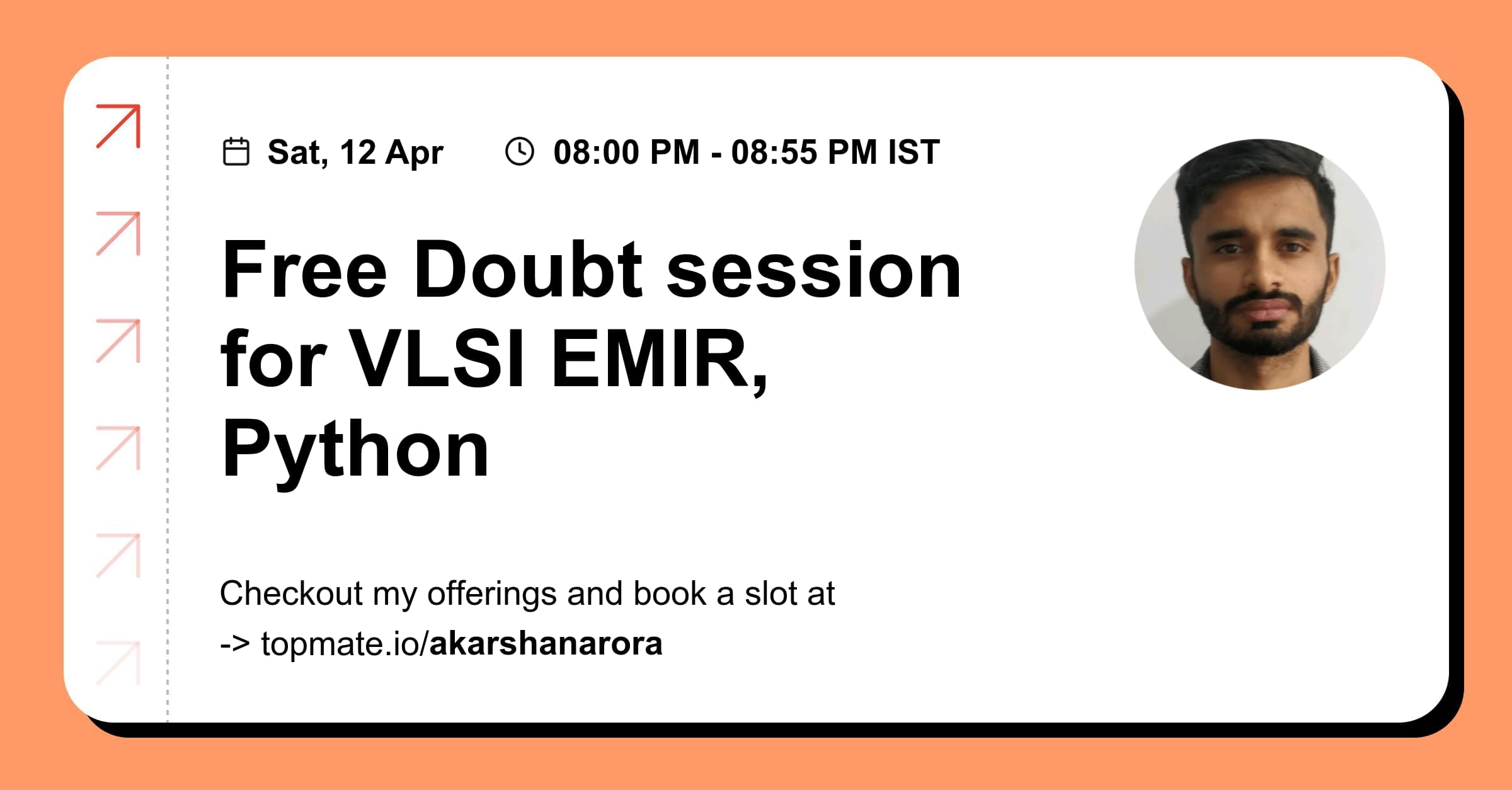 Free Doubt session for VLSI EMIR, Python with akarshan arora