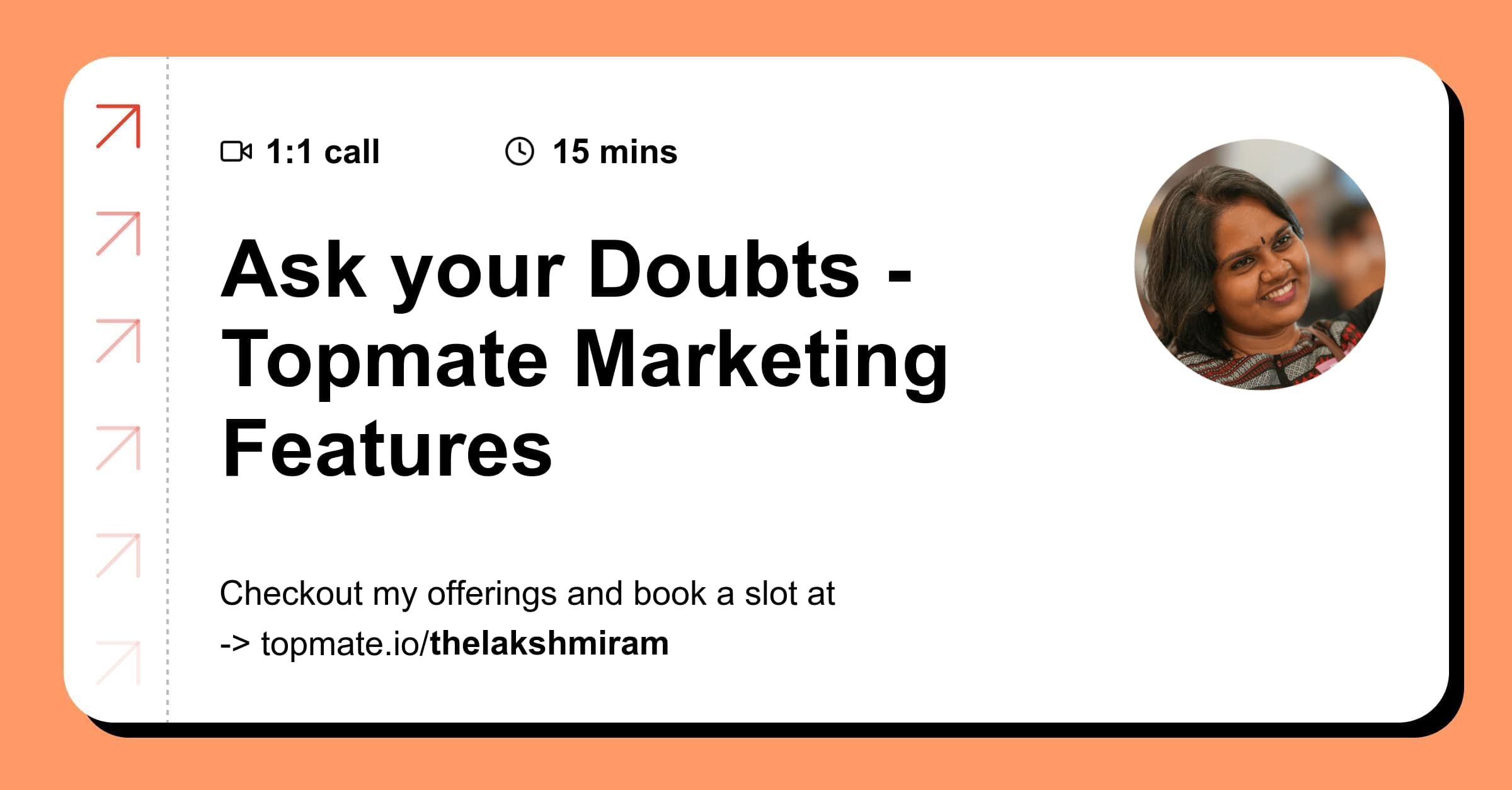 Ask your Doubts - Topmate Marketing Features with Lakshmi Ramasubramanian