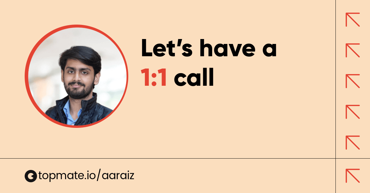 Aaraiz Wasim - Book a call on Topmate