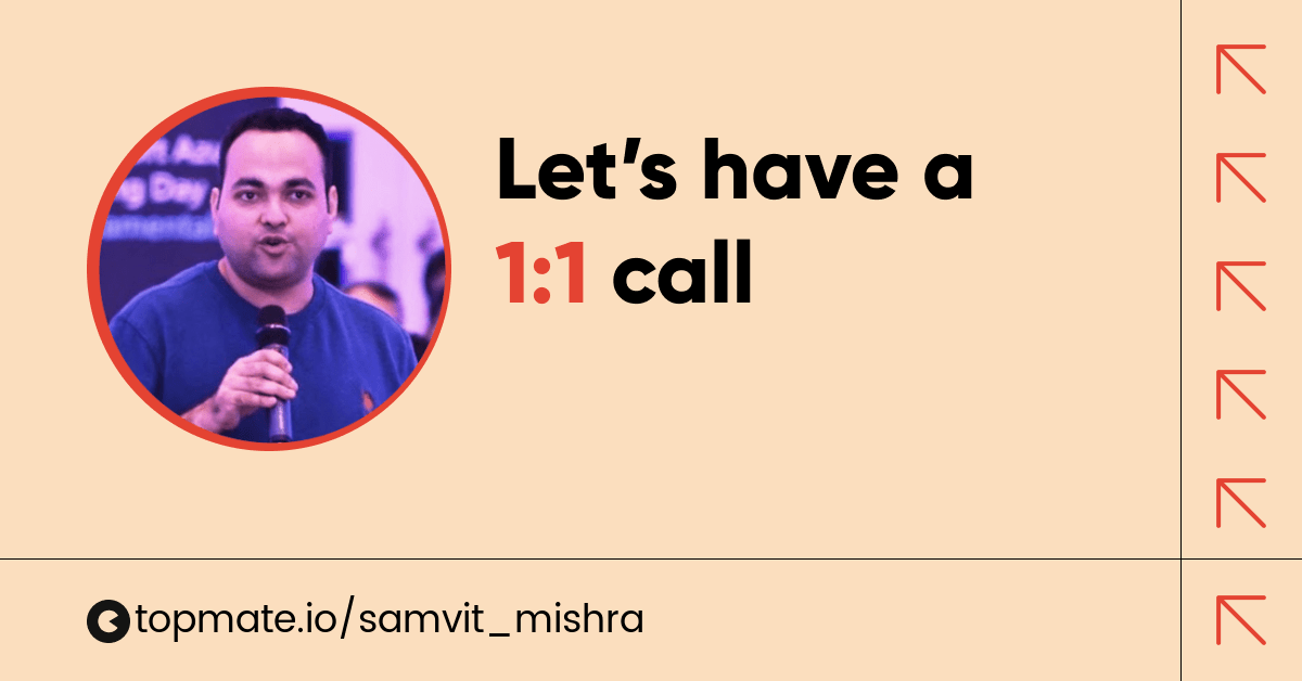 Samvit Mishra - Book a call on Topmate