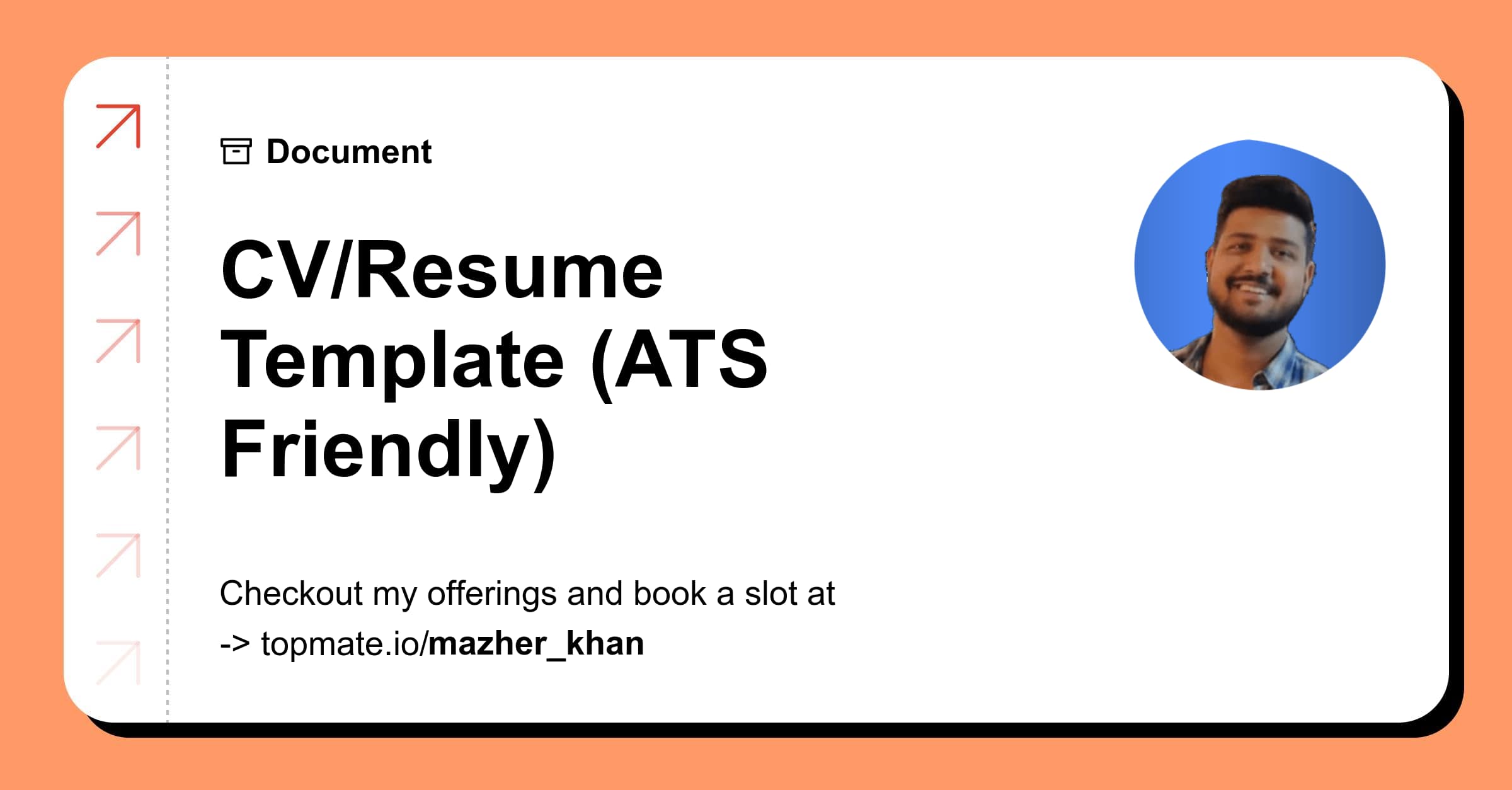 CV/Resume Template (ATS Friendly) with MAZHER KHAN - IIT