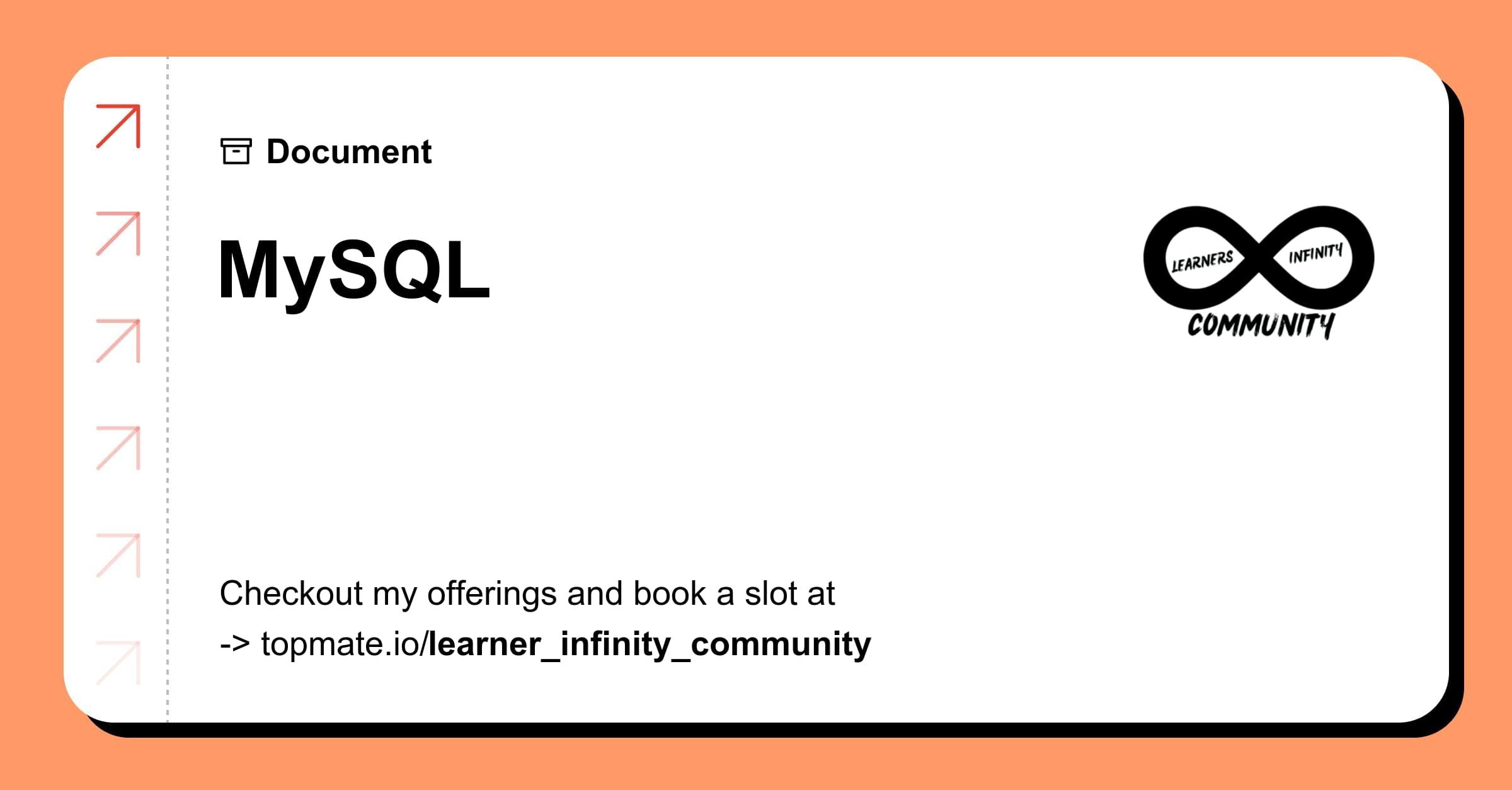 MySQL with Learner Infinity Community