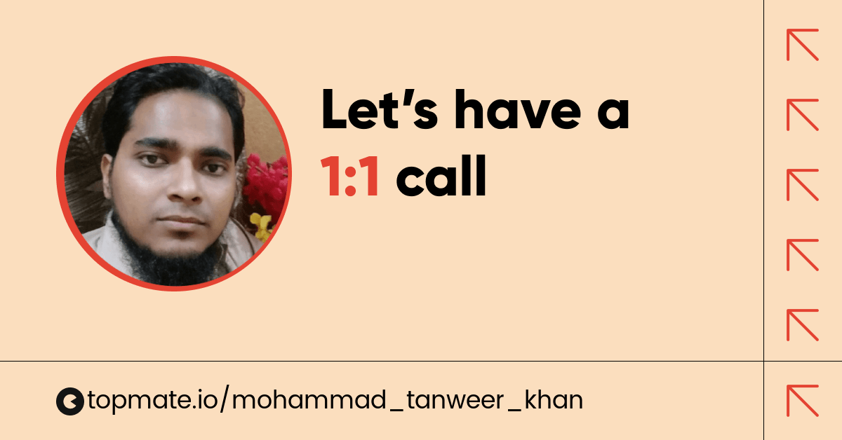 Mohammad Tanweer khan - Book a call on Topmate