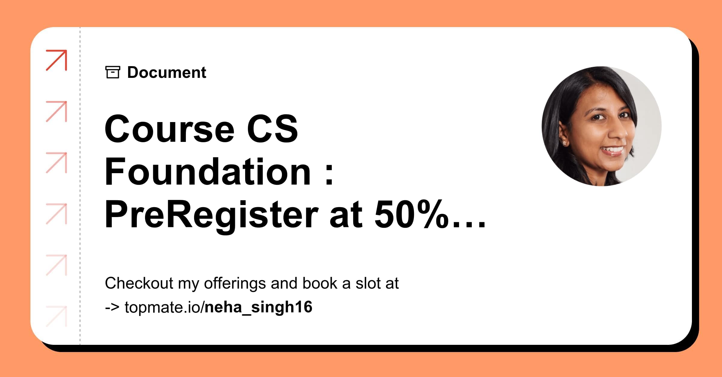 Course CS Foundation : Register for Nov 23 Cohort with Neha Singh