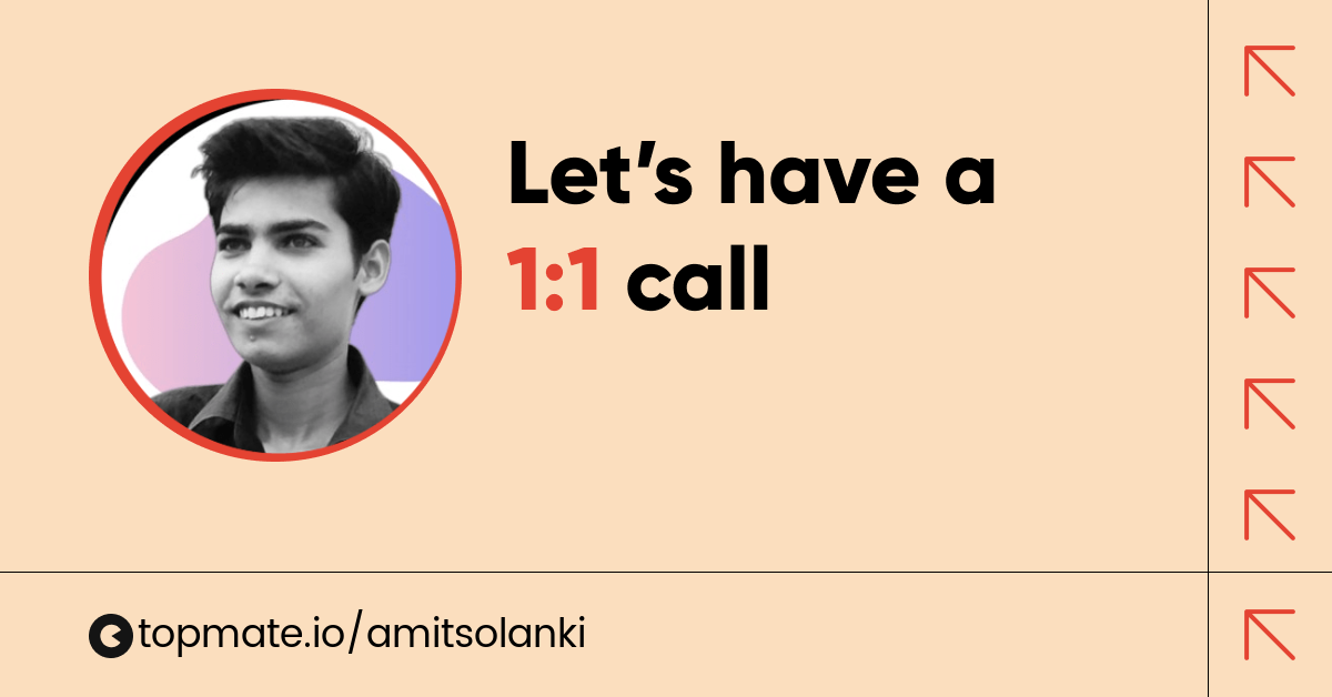 Amit Solanki - Book a call on Topmate