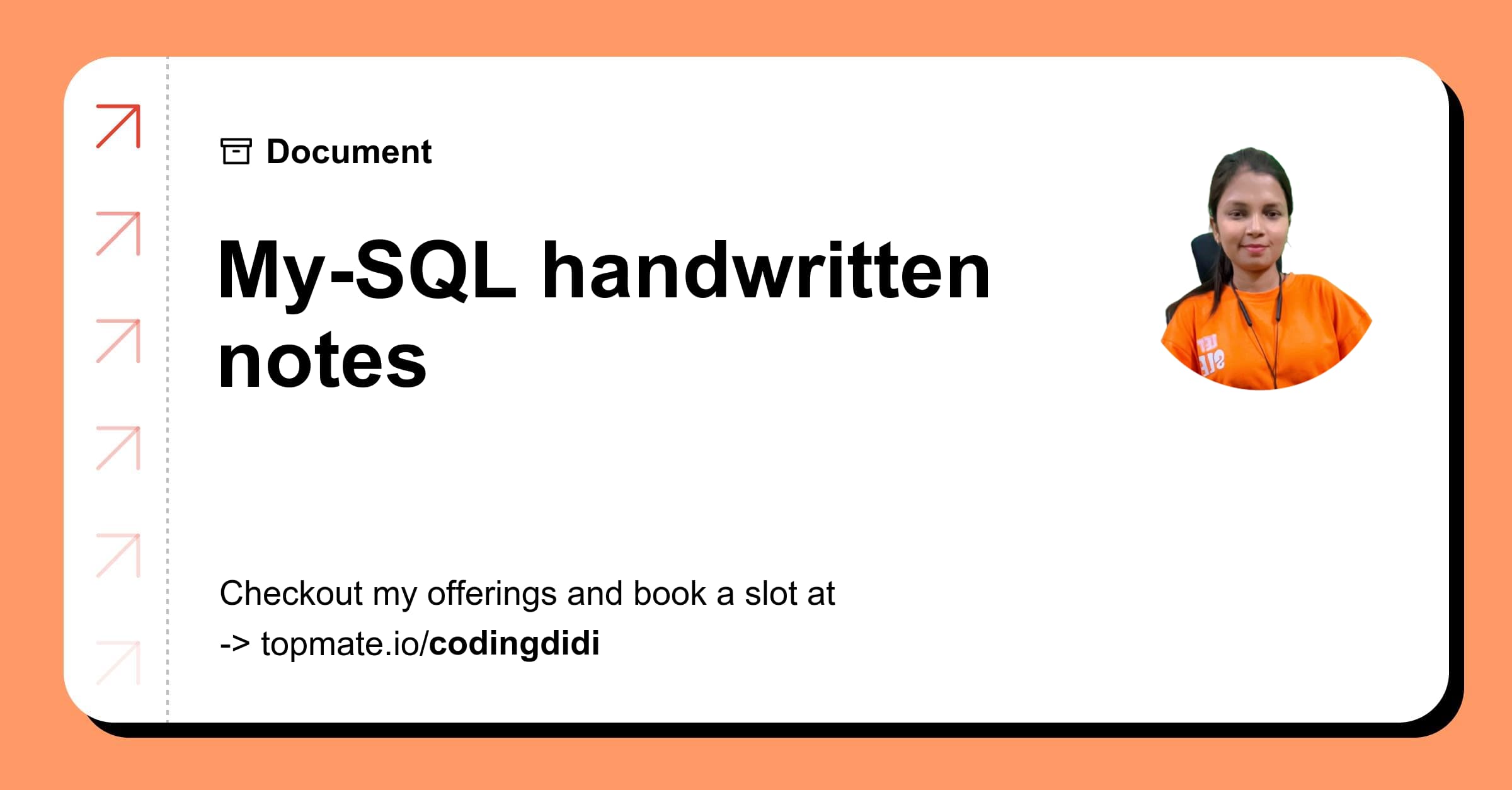 My-SQL handwritten notes with Codingdidi