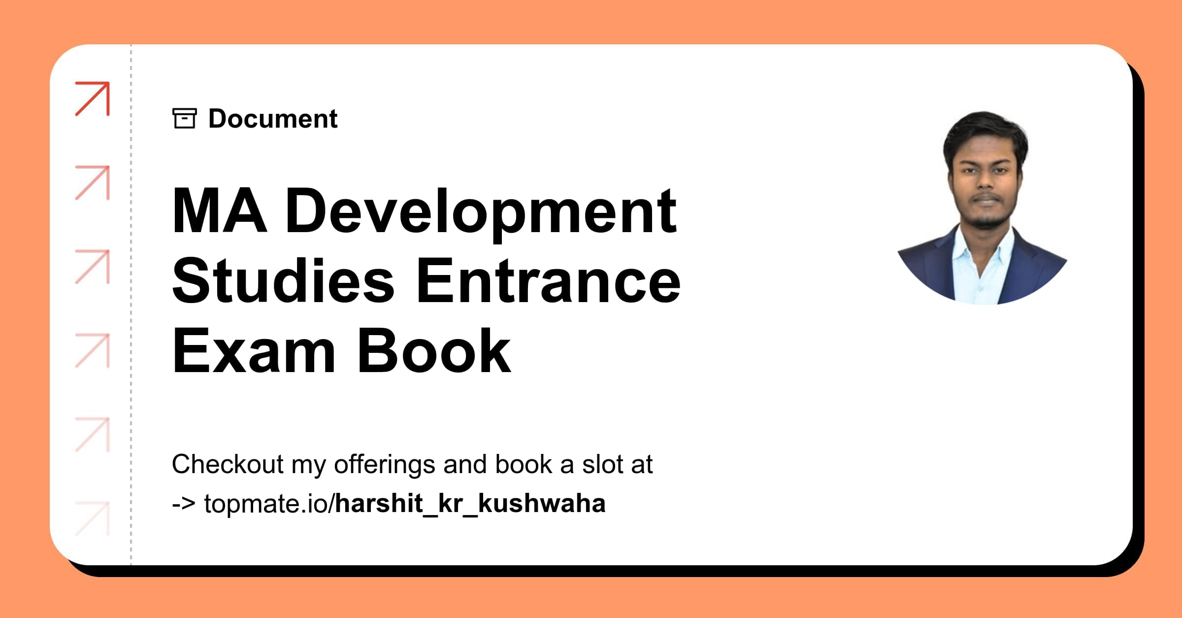 MA Development Studies Entrance Exam Book with Harshit Kushwaha