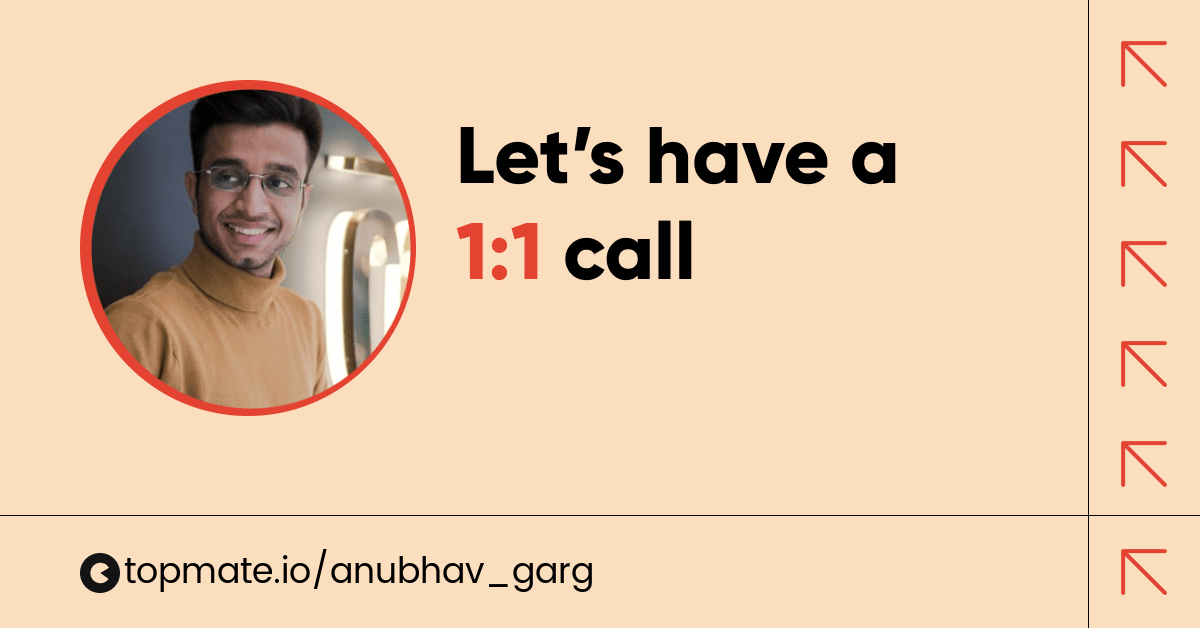Anubhav Garg - Book a call on Topmate